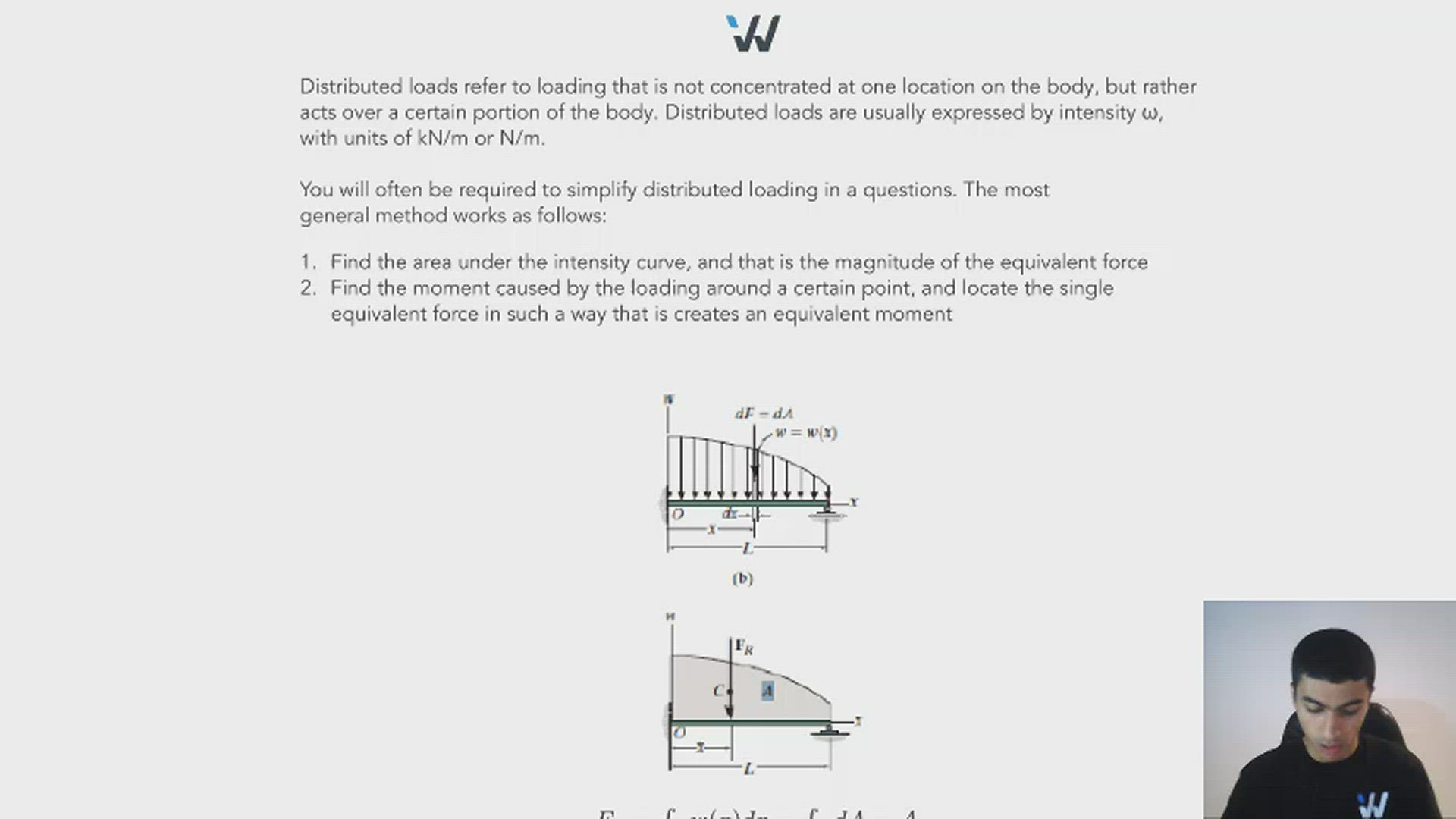 Distributed Loads - Wize University Statics Textbook (Master) | Wizeprep