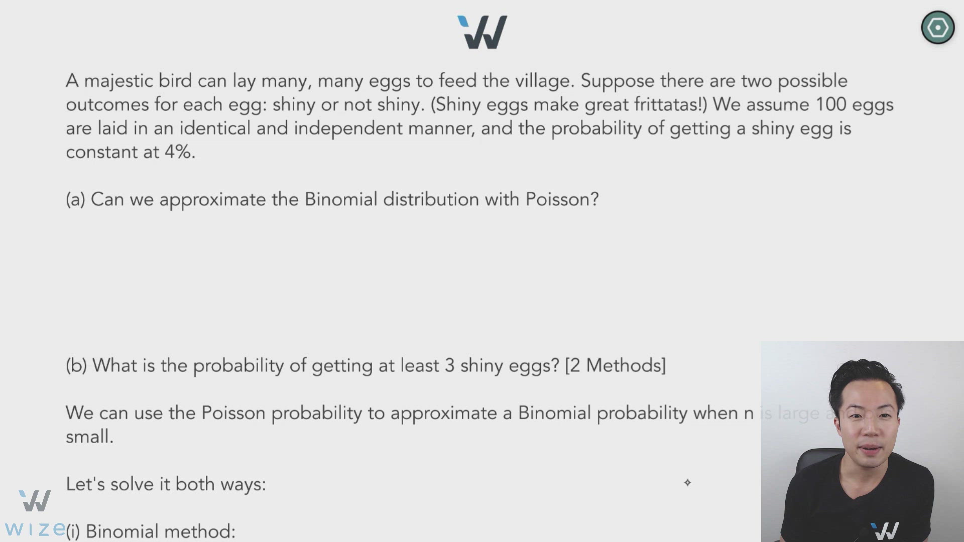 Approximating The Binomial Distribution With Poisson Wize University
