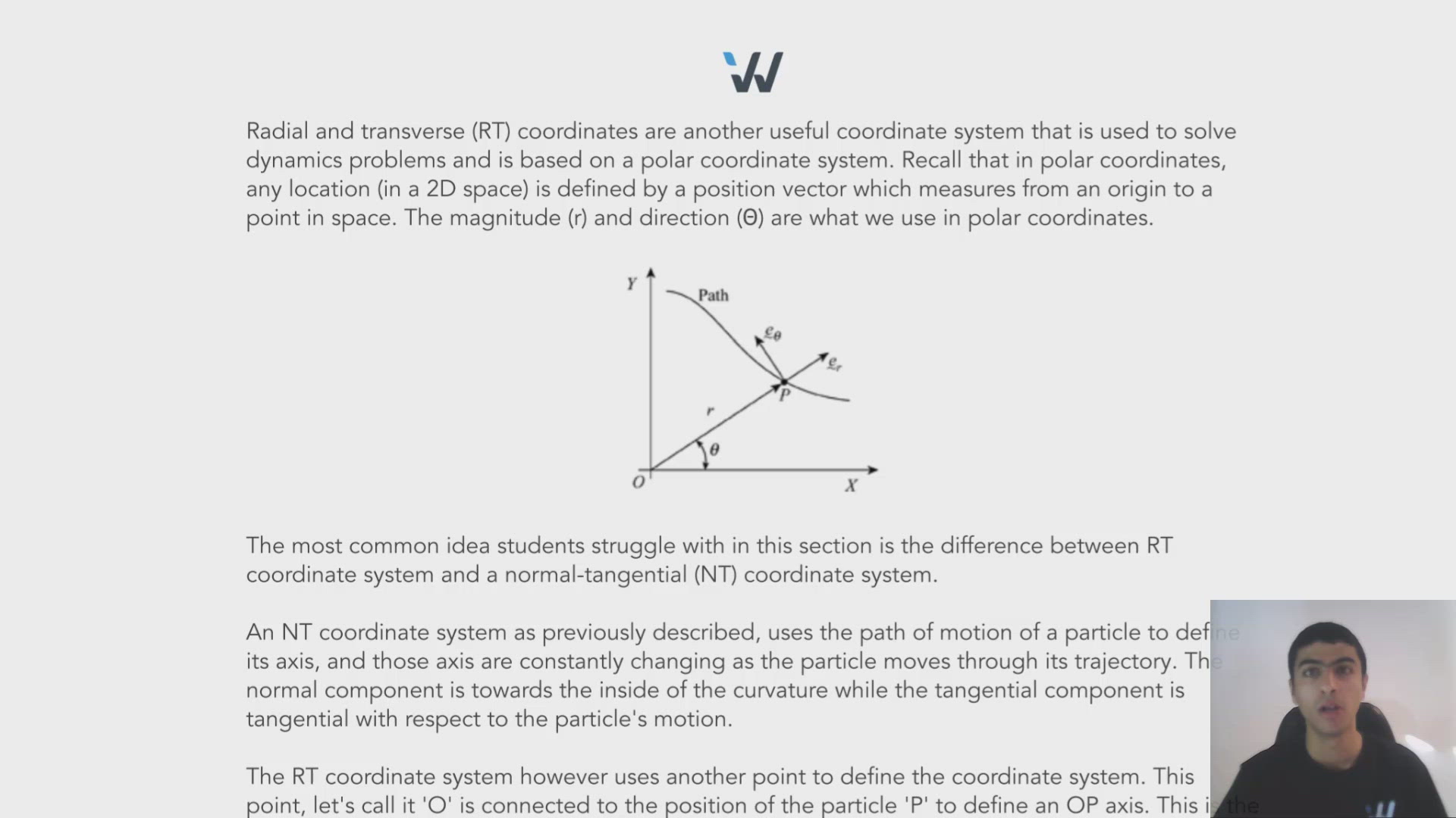 Radial and Transverse Coordinates - Wize University Dynamics Textbook ...