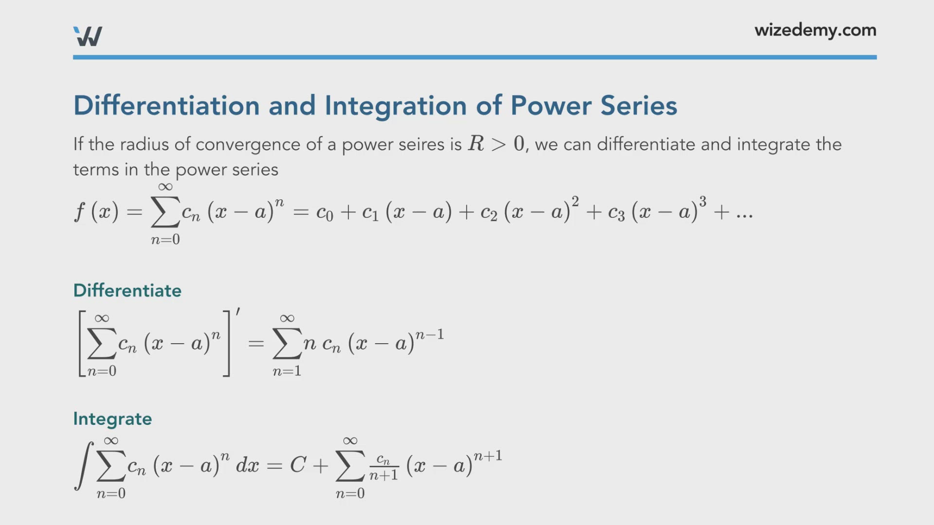 Functions and Power Series - Wize University Calculus 2 Textbook | Wizeprep