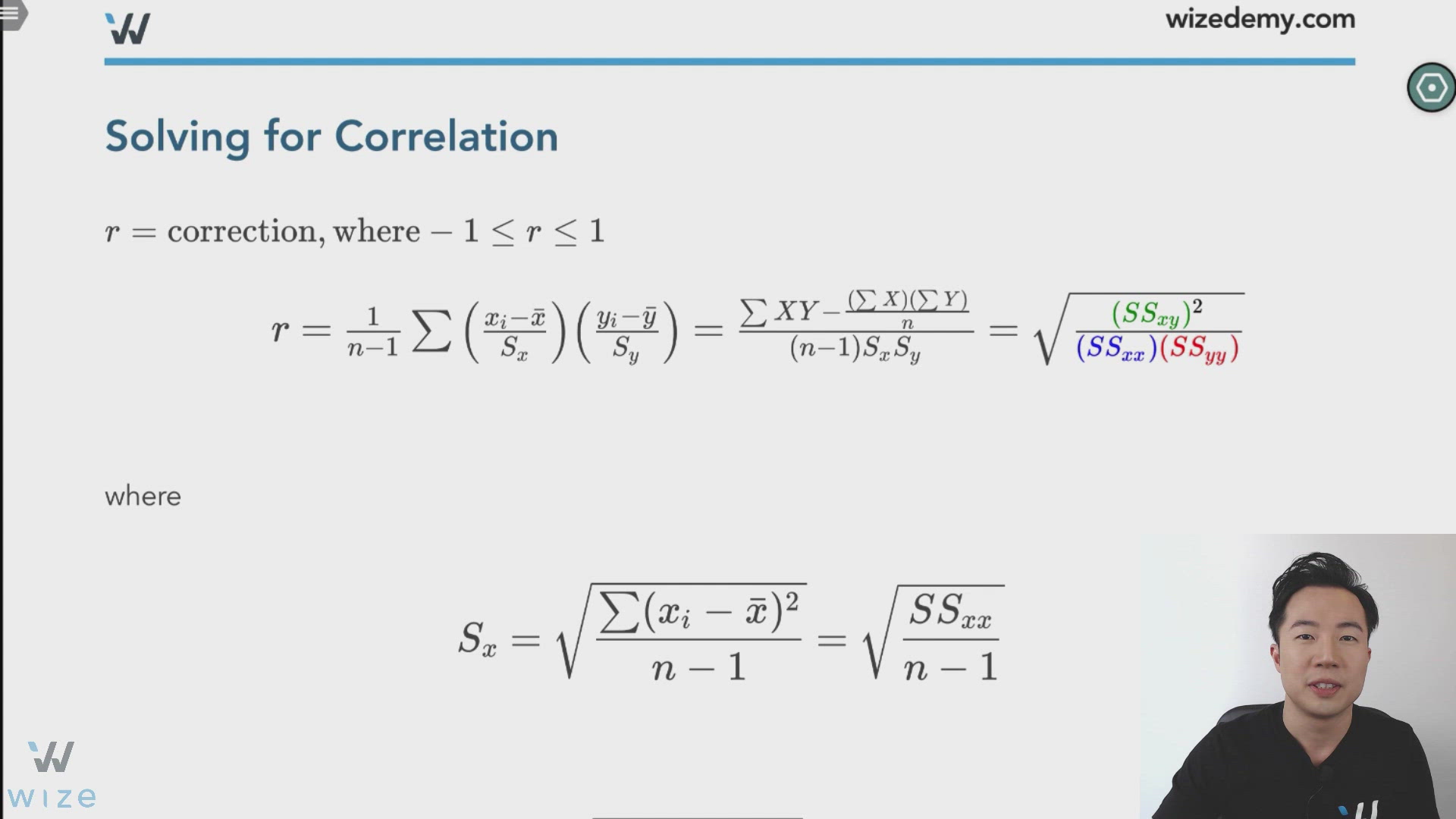 Solving for Correlation - Wize University Statistics Textbook | Wizeprep