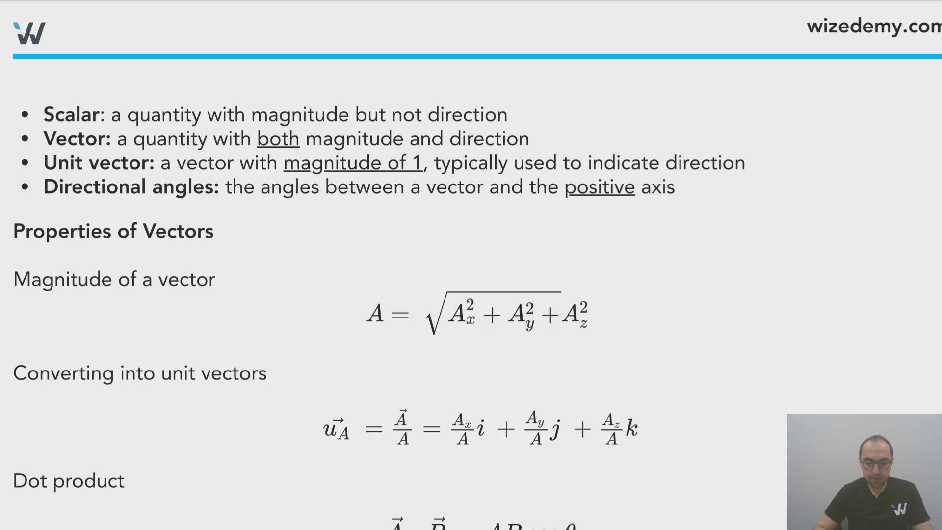 Review of Vector - Wize University Dynamics Textbook (Master) | Wizeprep