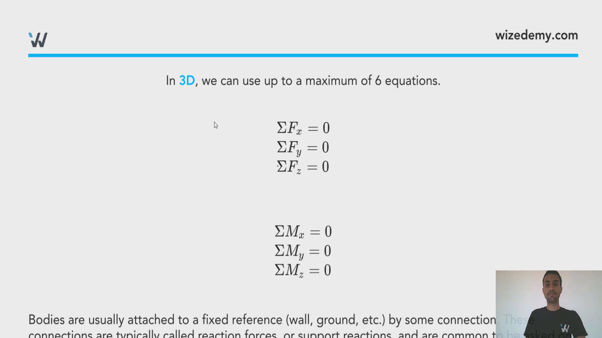 3D Rigid Body Equilibrium - Wize University Statics Textbook (Master) | Wizeprep