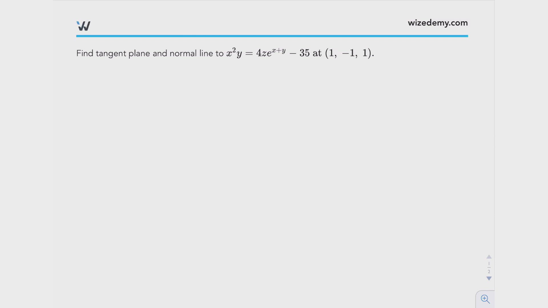 Tangent Planes, Gradient Vectors, and the Normal Line - Wize University ...