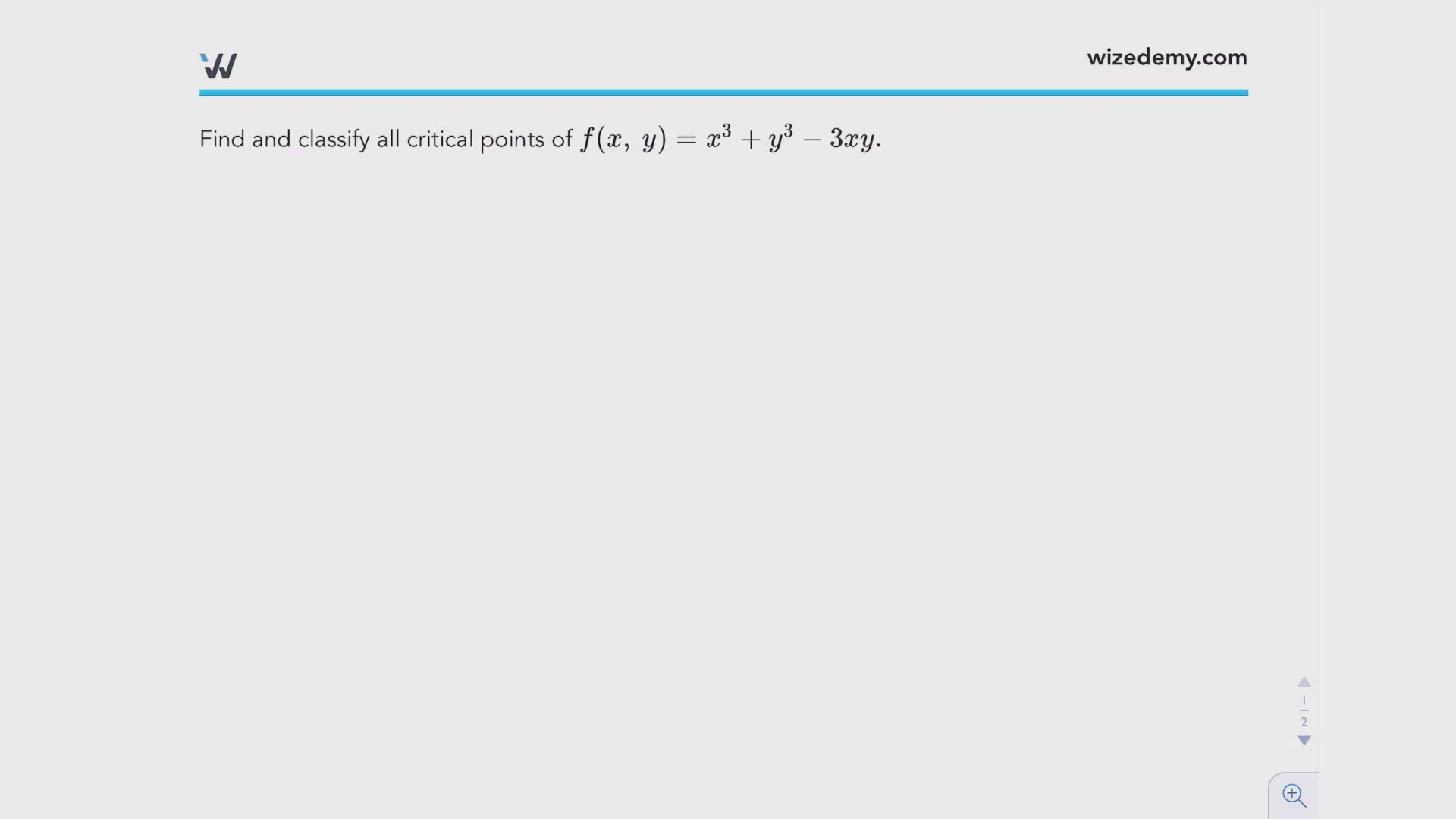 Maximum and Minimum Points - Finding Critical Points in Level Curves - Wize University Calculus ...