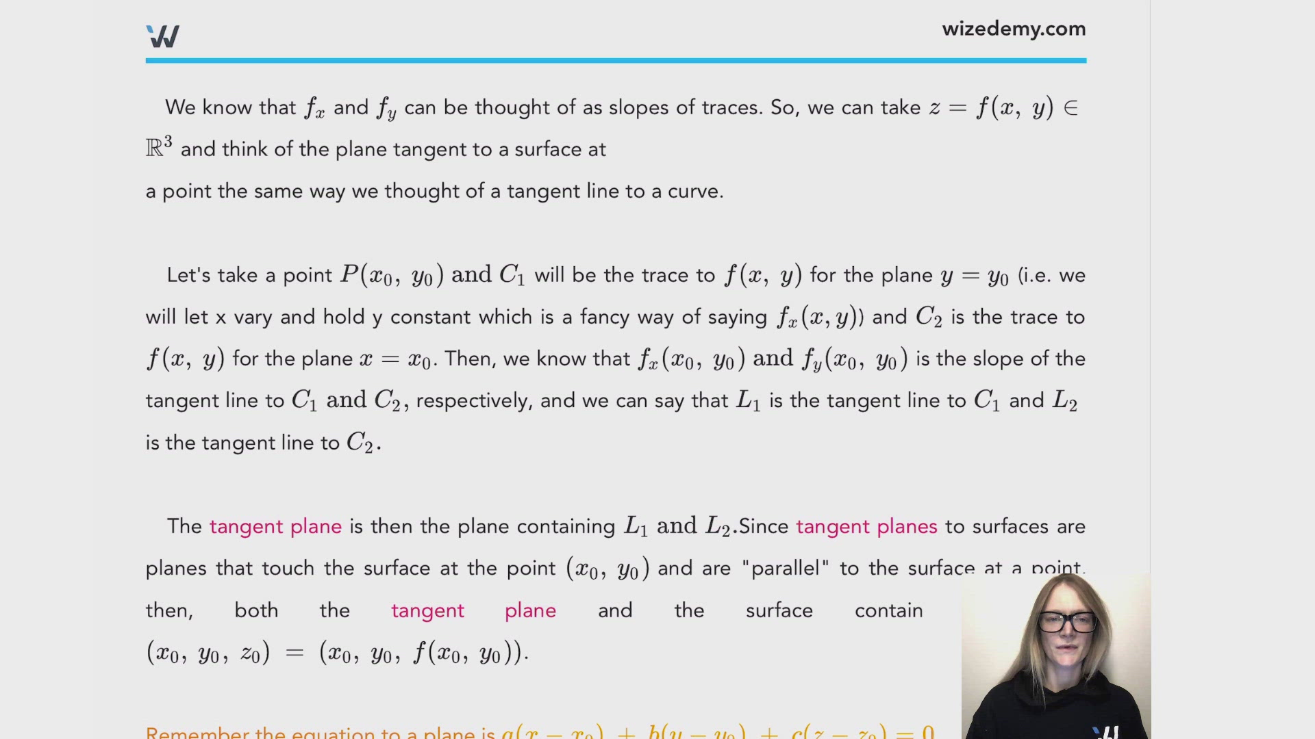Tangent Planes & Linear Approximation - Wize University Calculus 3 Textbook | Wizeprep