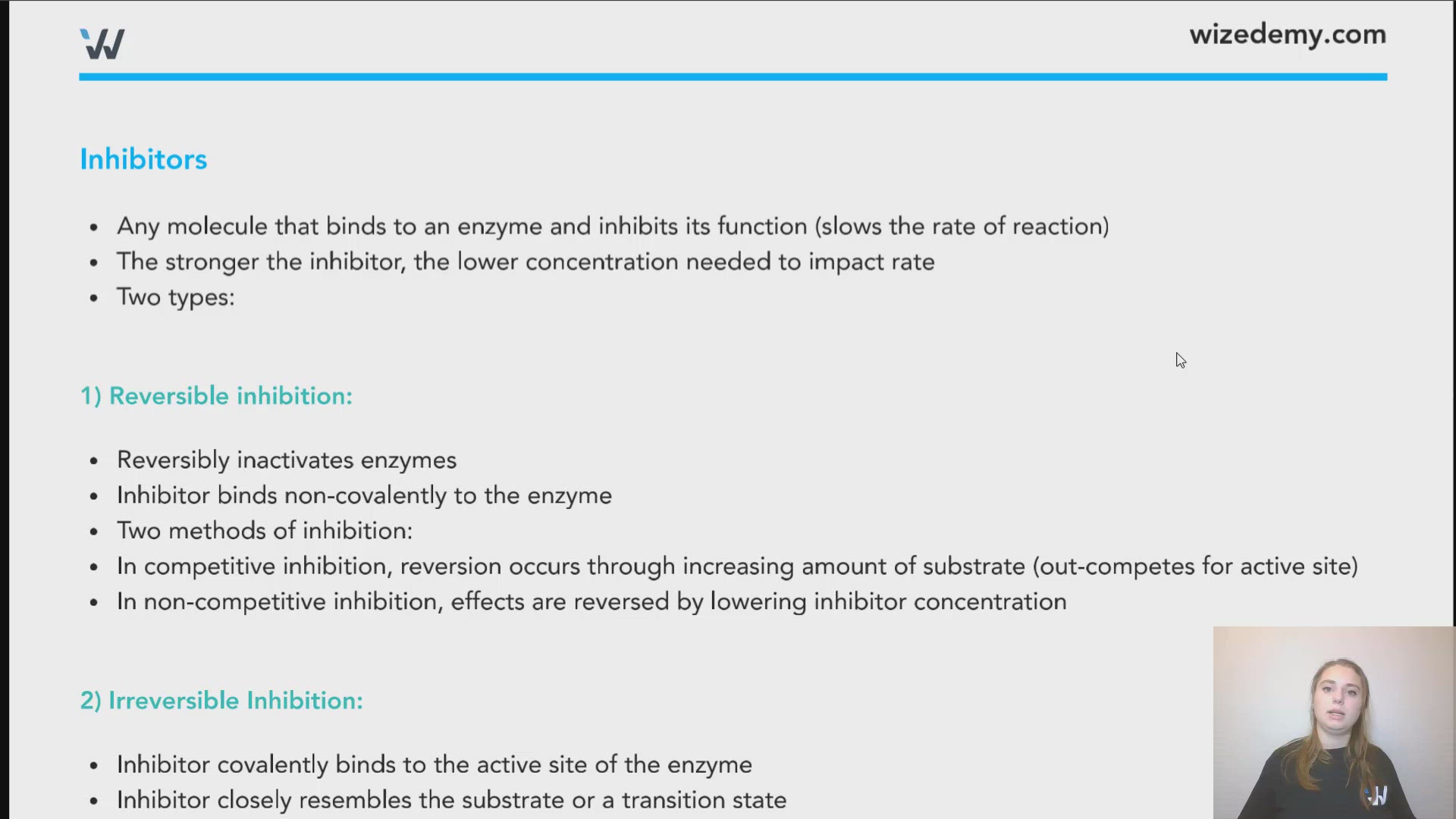 Enzyme Inhibition - Wize University Biochemistry Textbook | Wizeprep
