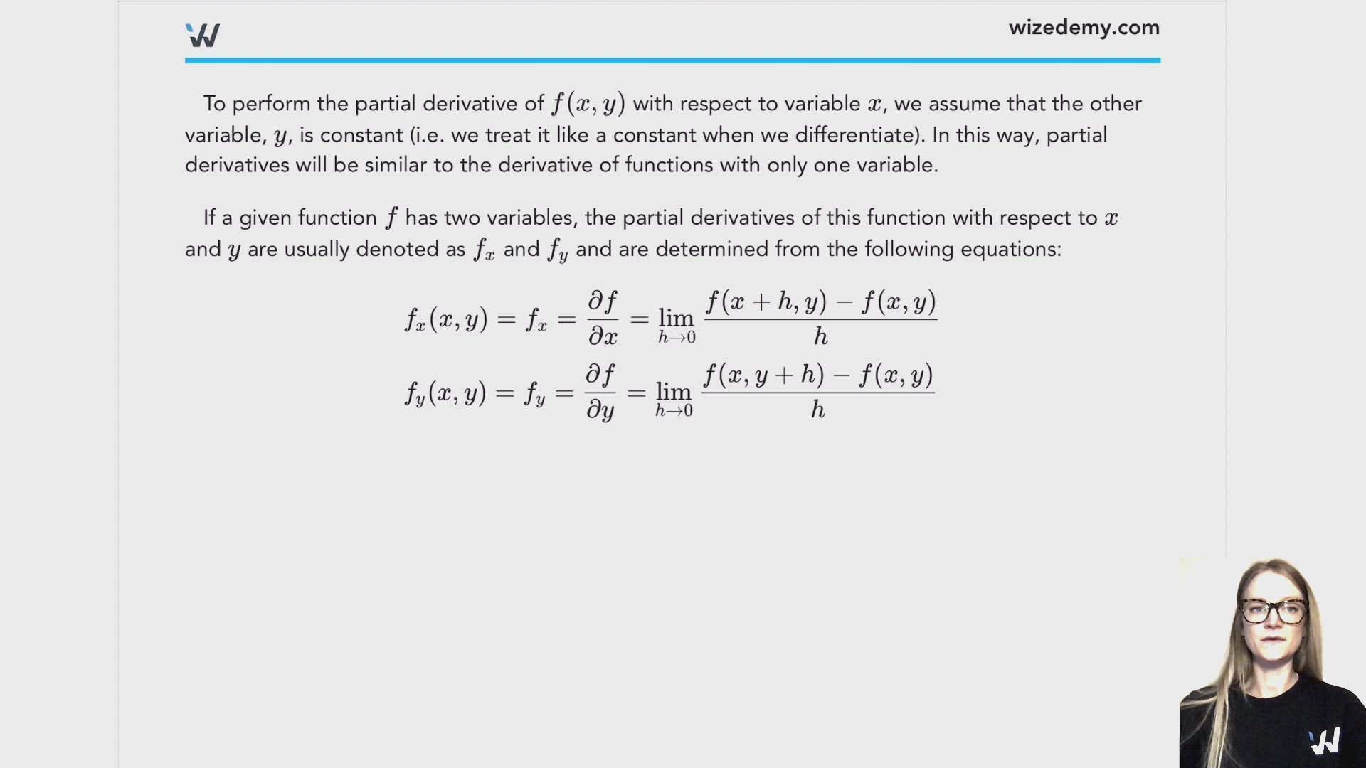 Partial Derivatives - Wize University Calculus 3 Textbook | Wizeprep