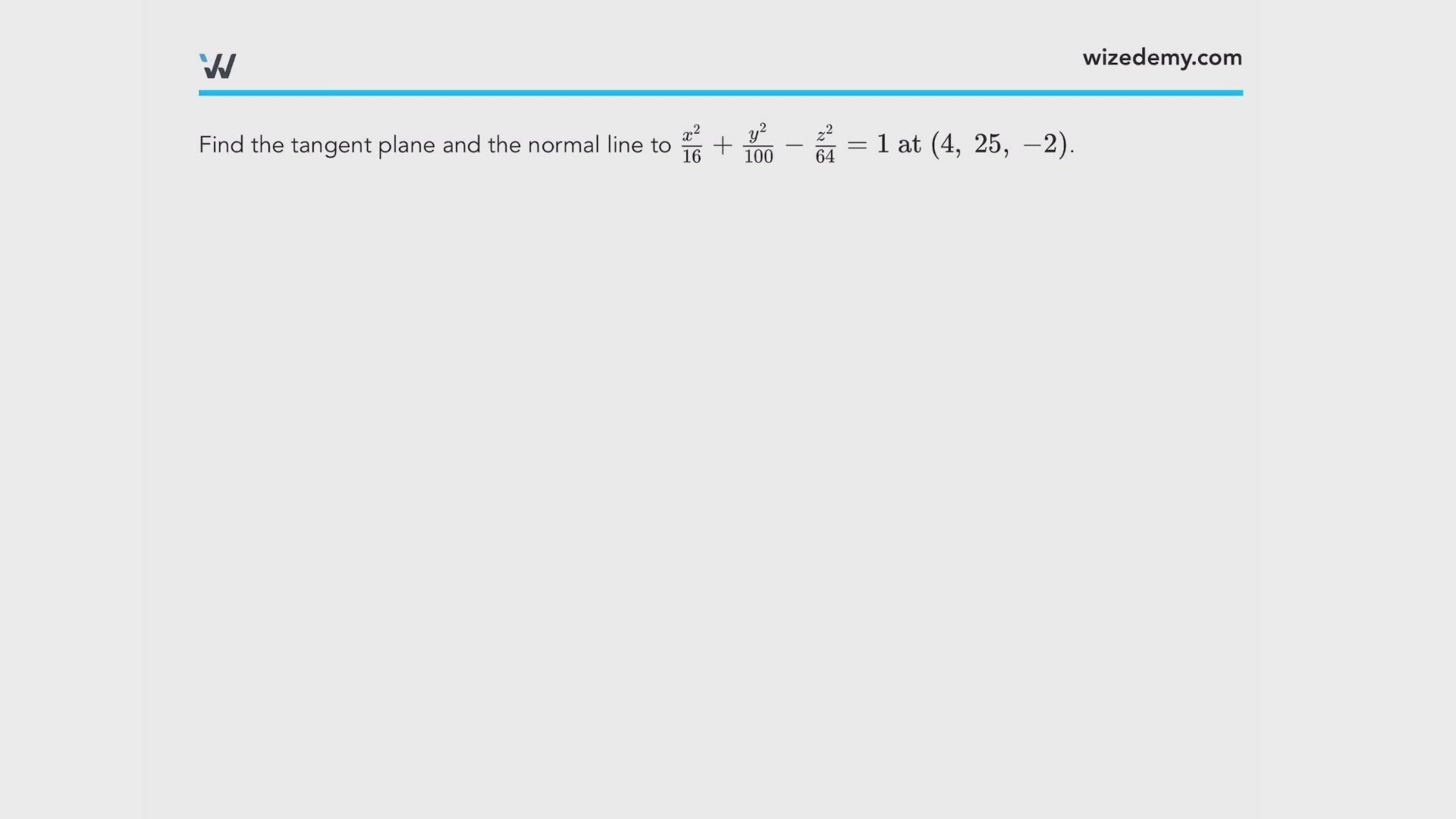 Tangent Planes, Gradient Vectors, and the Normal Line - Wize University Calculus 3 Textbook ...