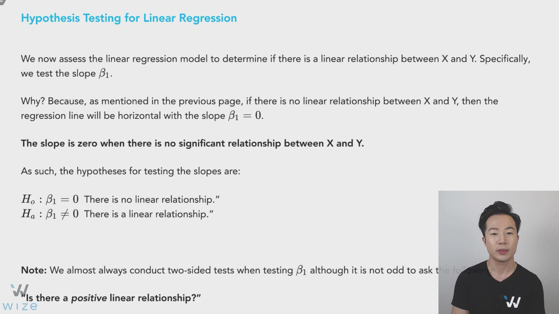 Hypothesis Testing For Linear Regression Wize University Statistics Hypothesis Testing For Linear Regression Wize University Statistics