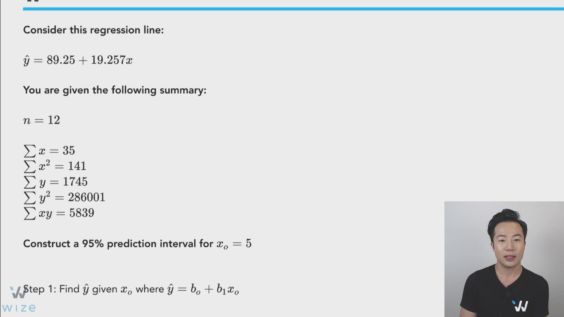 Prediction Intervals for Y - Wize University Statistics Textbook | Wizeprep