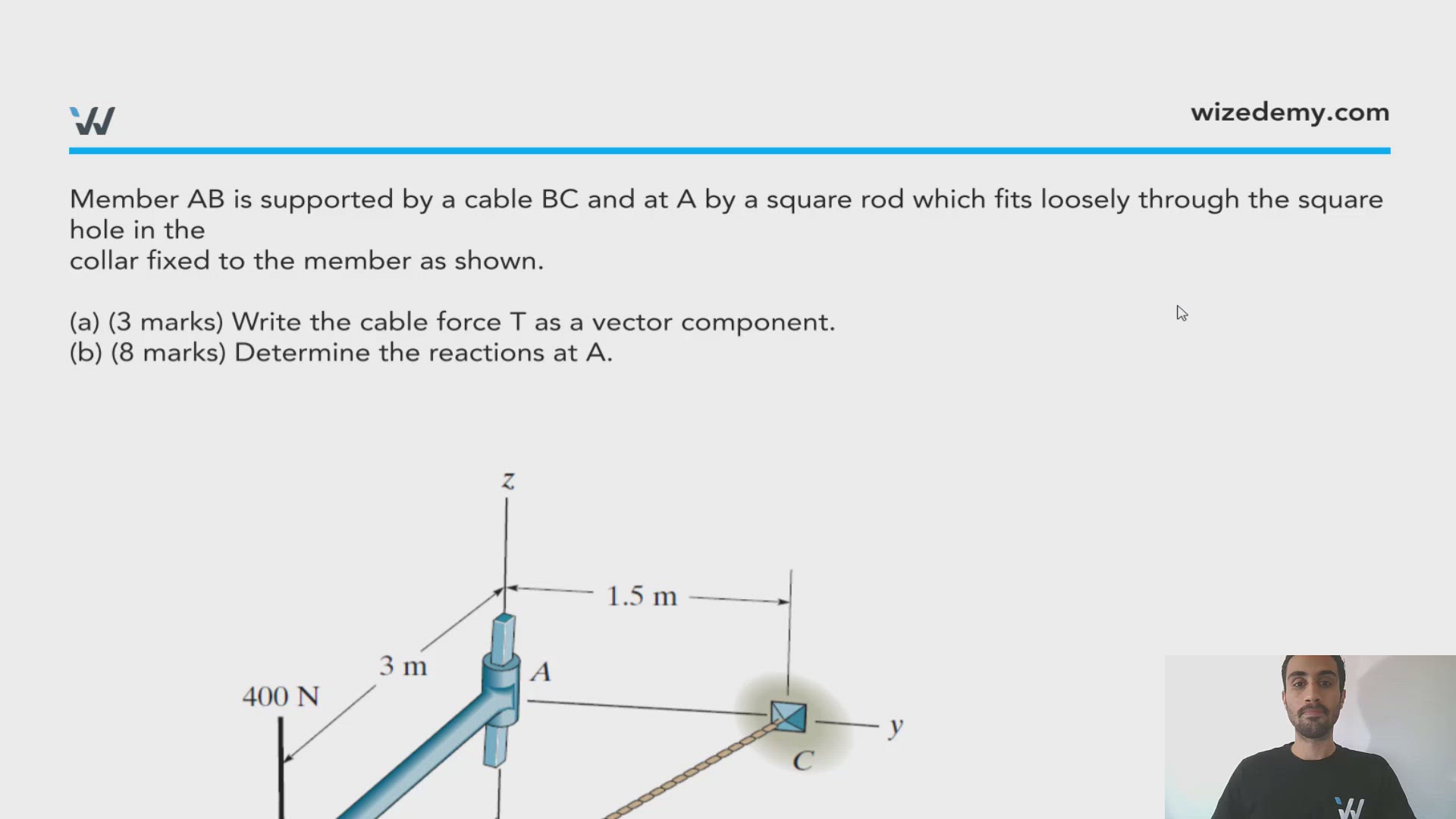3D Rigid Body Equilibrium - Wize University Statics Textbook (Master ...