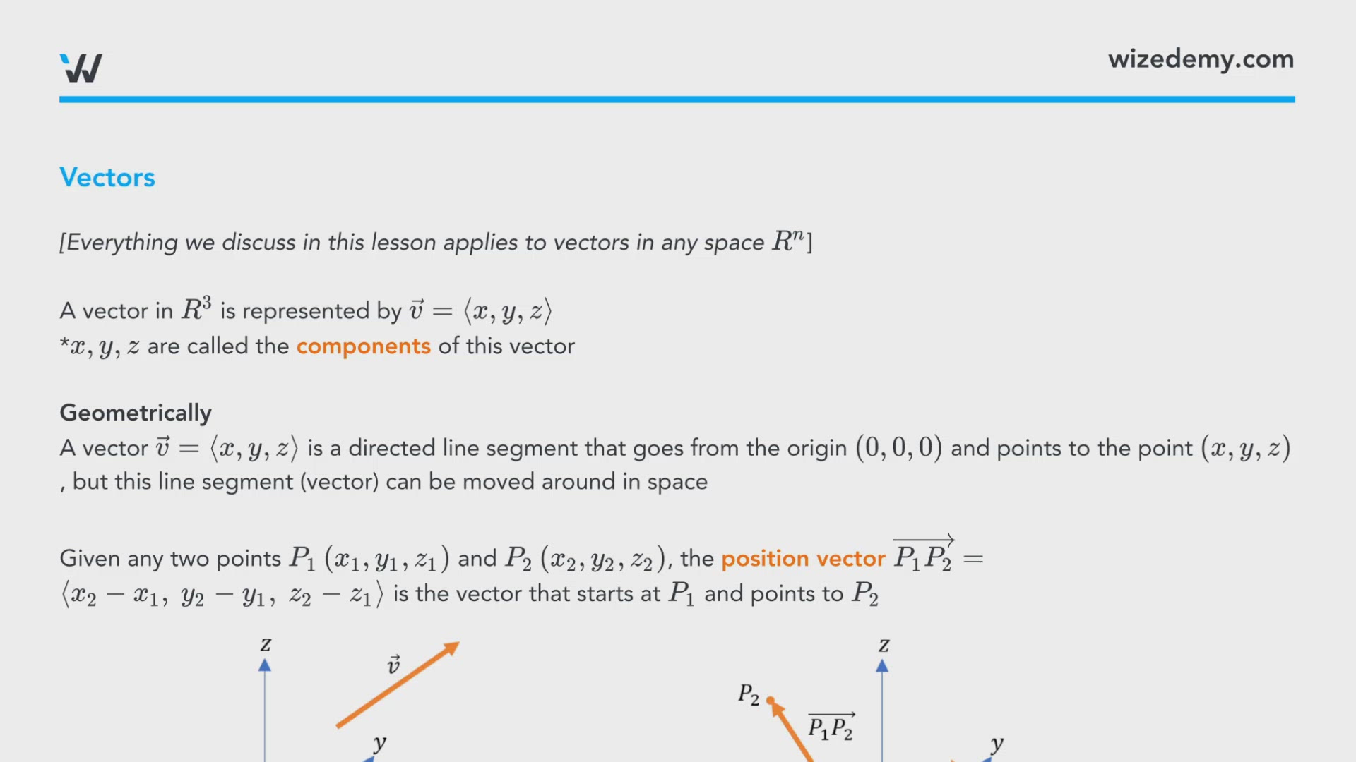 Vector Geometry - Wize University Calculus 2 Textbook | Wizeprep