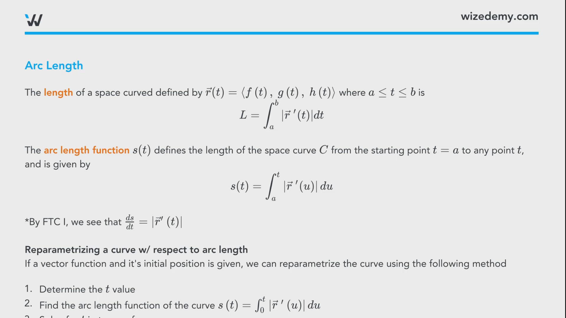 Vector Functions - Wize University Calculus 2 Textbook | Wizeprep