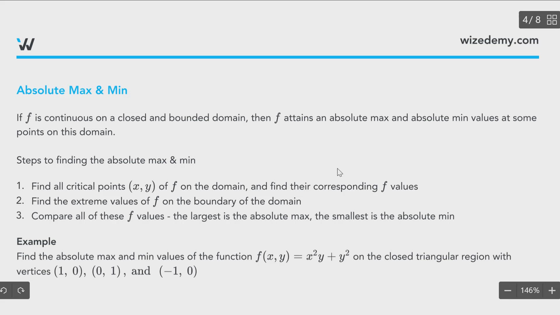 Max & Min - Wize University Calculus 2 Textbook | Wizeprep