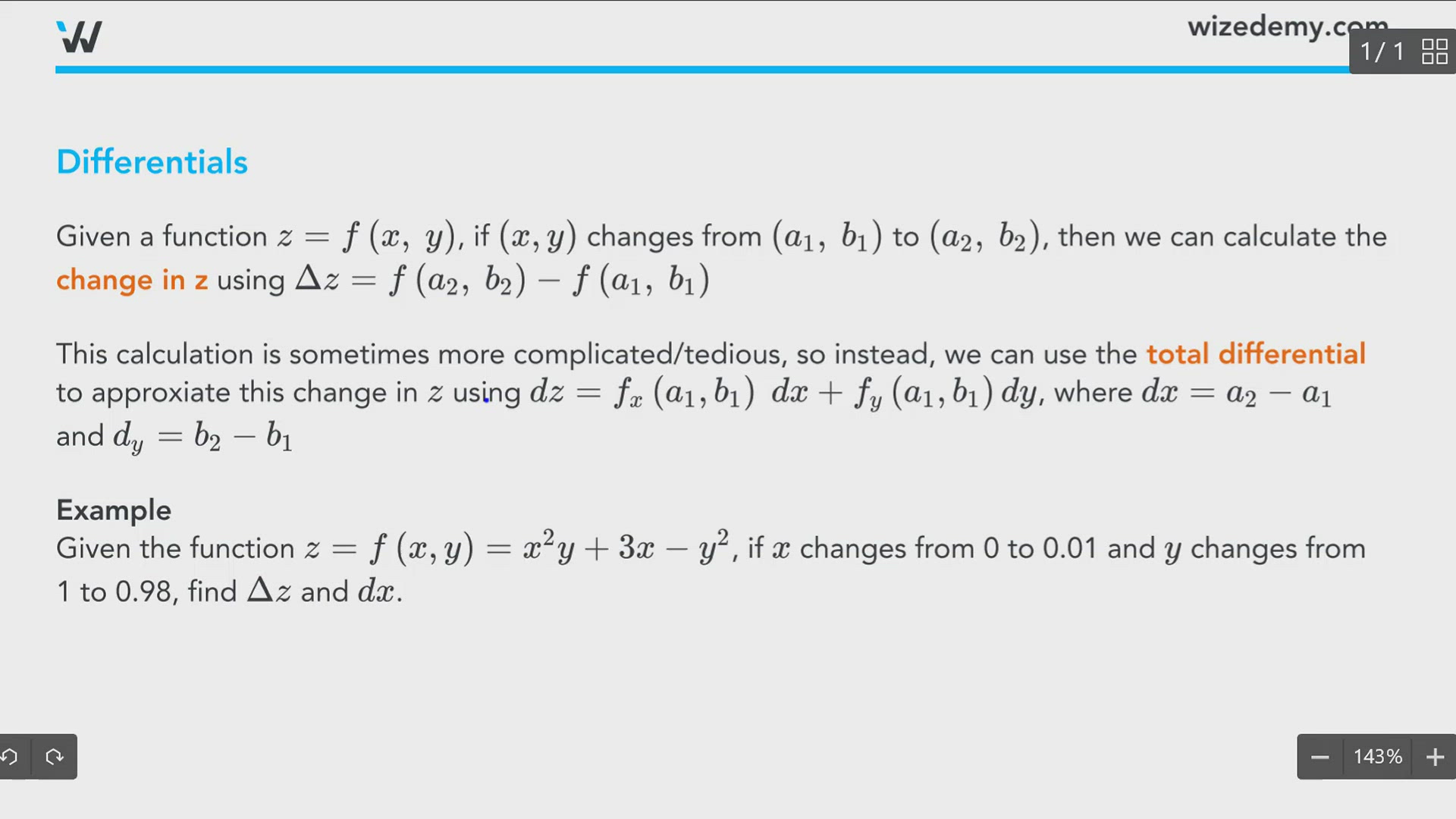 Differentials - Wize University Calculus 2 Textbook | Wizeprep