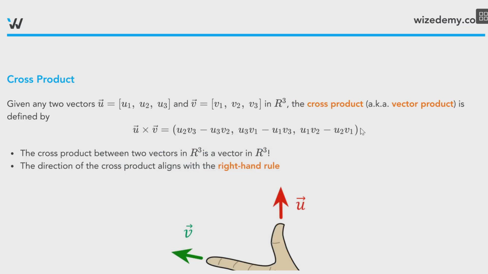 Cross Product - Wize High School Grade 12 Calculus Textbook | Wizeprep