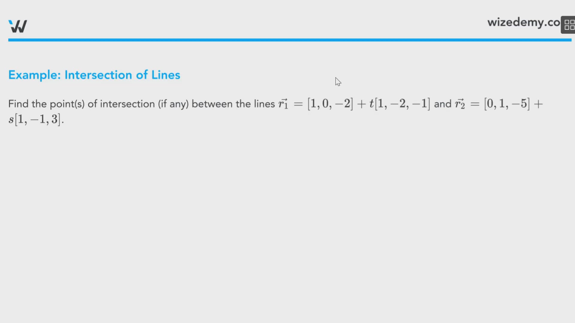 Intersection of 2 Lines - Wize High School Grade 12 Calculus Textbook ...