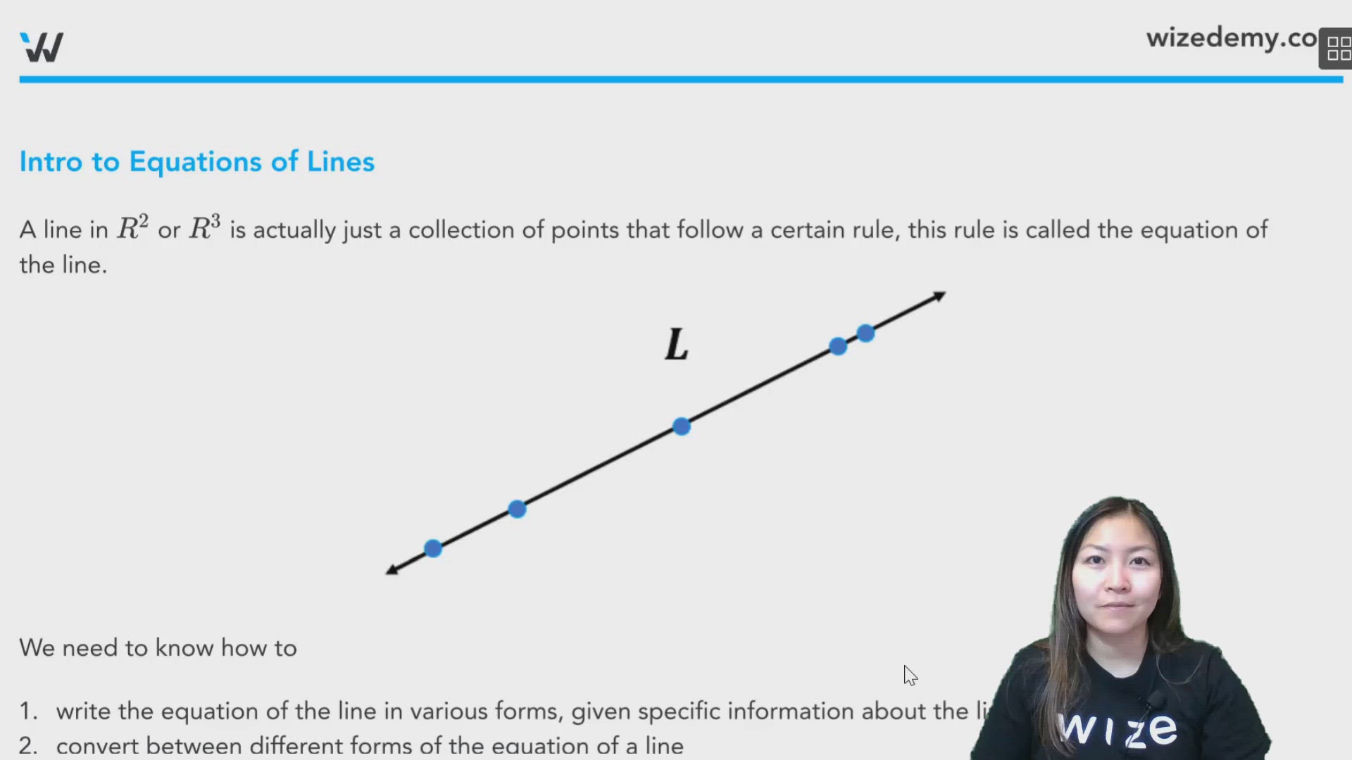 Equations of Lines in $R^2$ & $R^3$ - Wize High School Grade 12 ...
