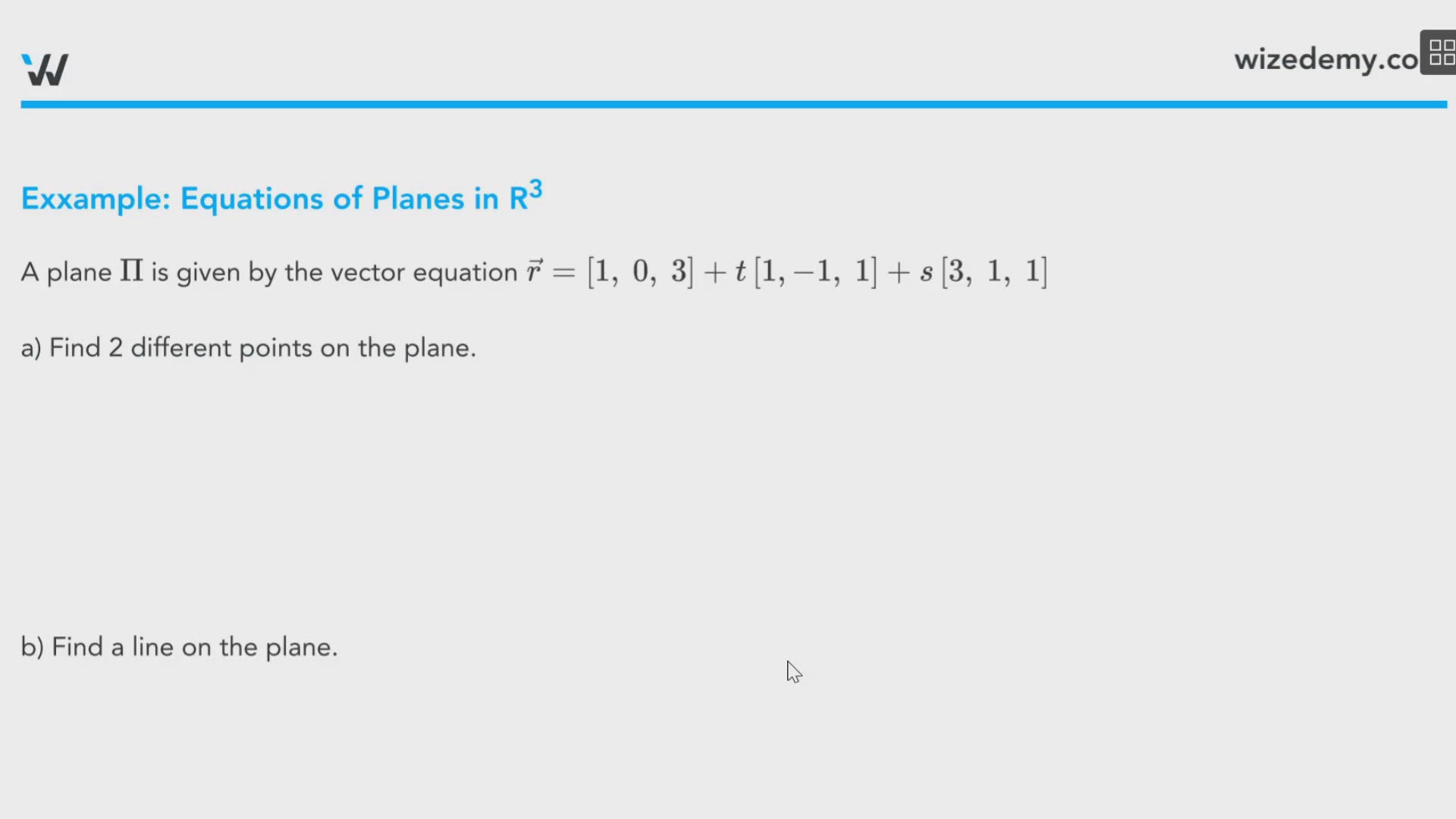 Equations of Planes in $R^3$ - Wize High School Grade 12 Calculus ...