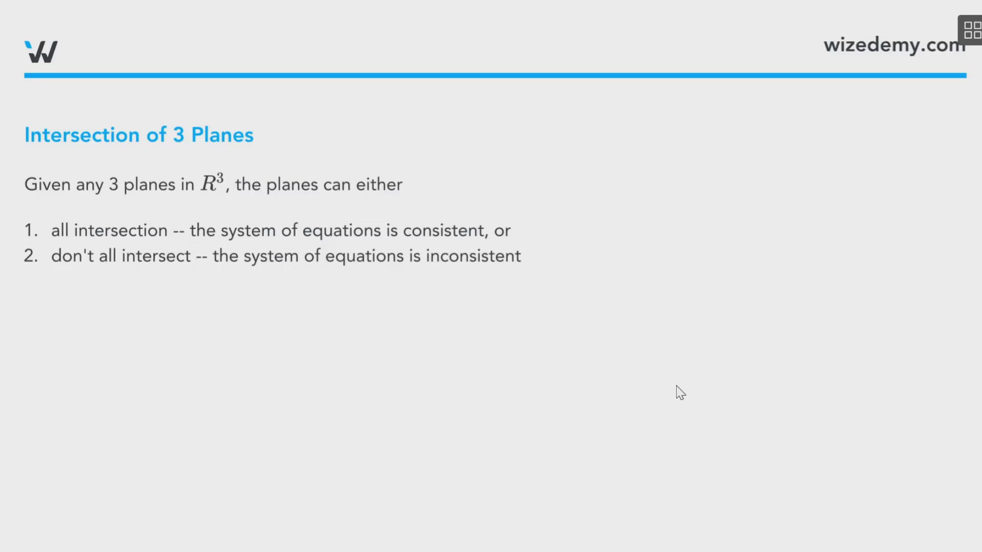 Intersection of 3 Planes - Wize High School Grade 12 Calculus Textbook ...