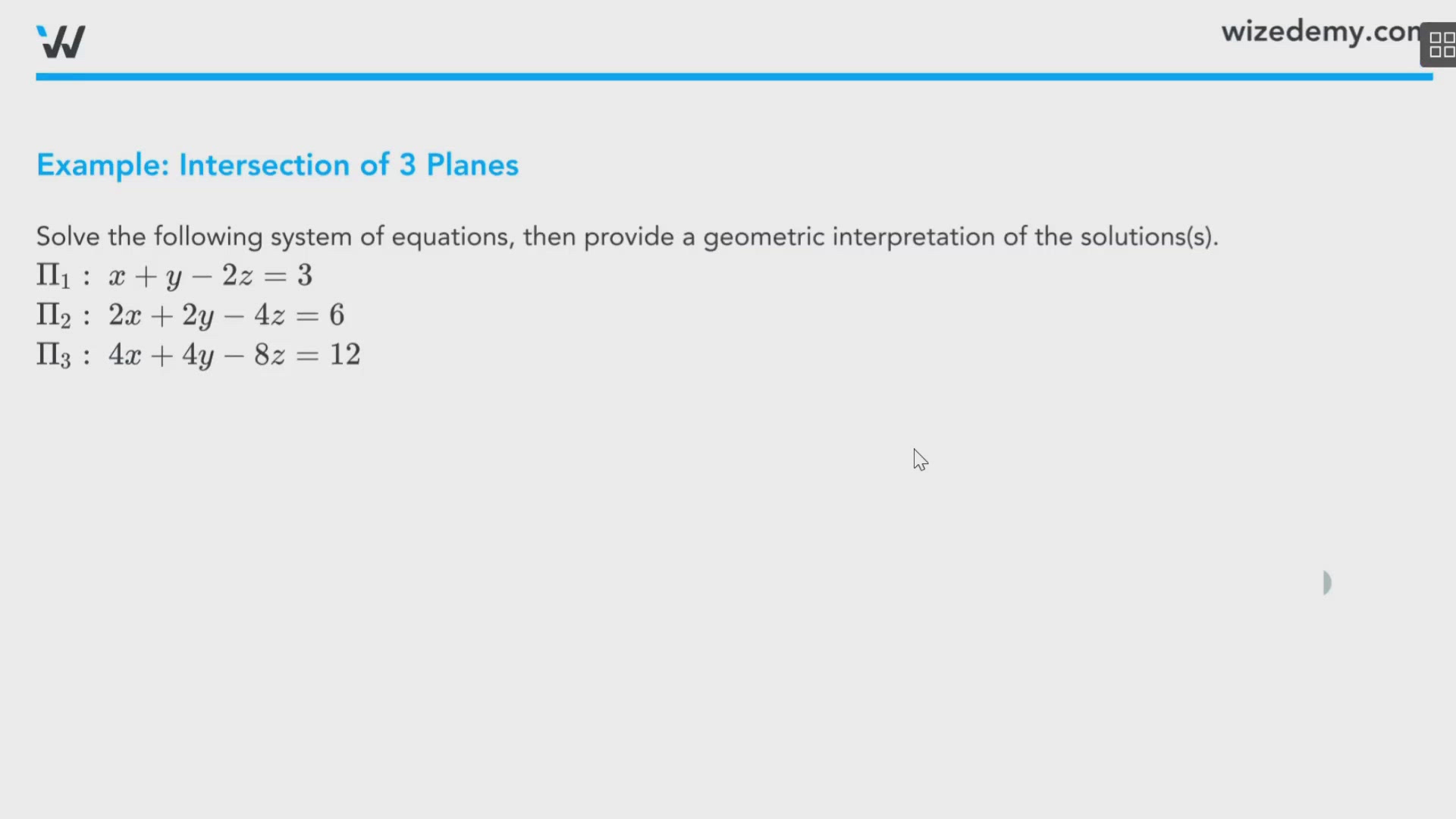 Intersection of 3 Planes - Wize High School Grade 12 Calculus Textbook ...