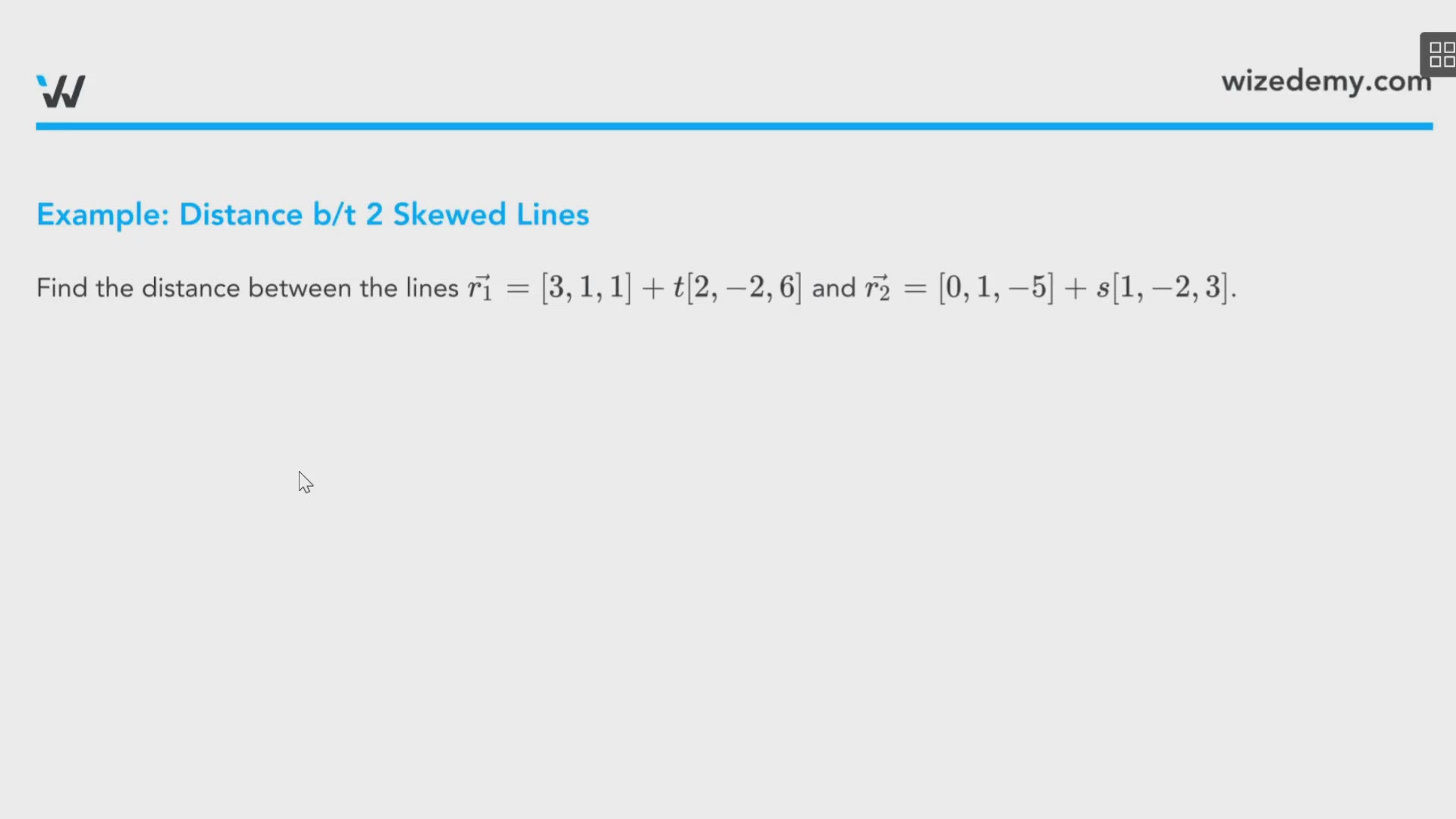 Distance from a Point to a Plane in $R^3$ - Wize High School Grade 12 ...