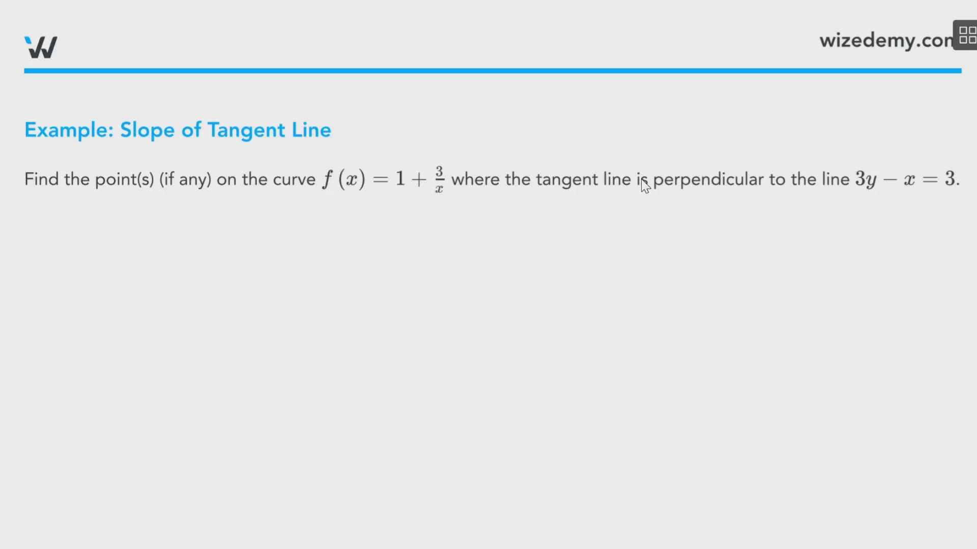 The Slope of Tangent Lines - Wize High School Grade 12 Calculus ...
