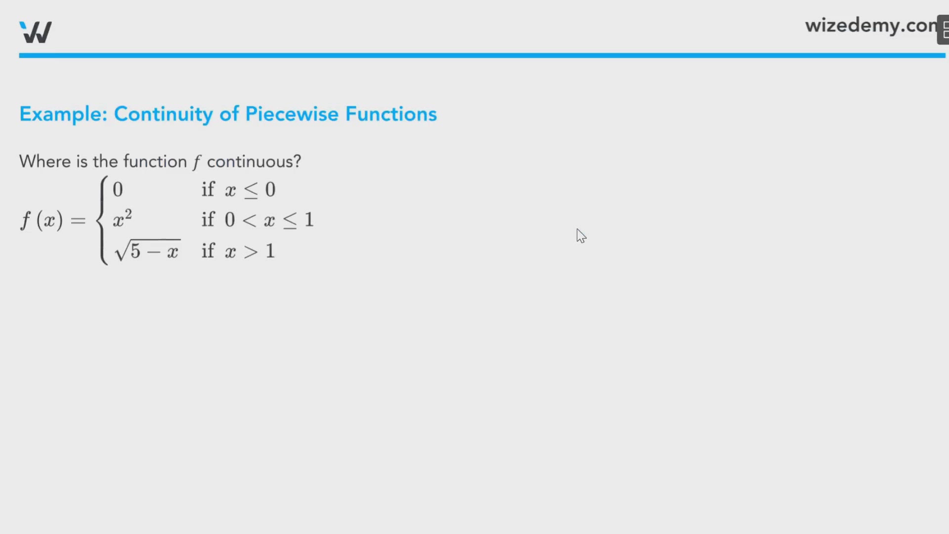 Continuity - Wize High School Grade 12 Calculus Textbook | Wizeprep