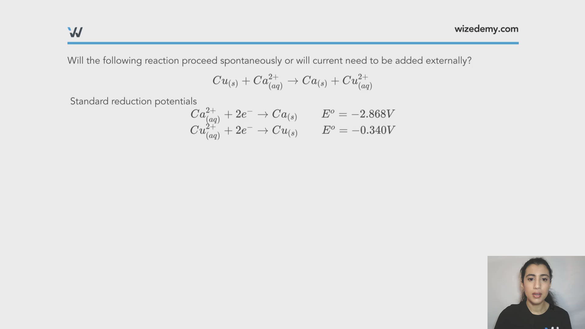 Reduction Potentials - Wize University Chemistry Textbook | Wizeprep