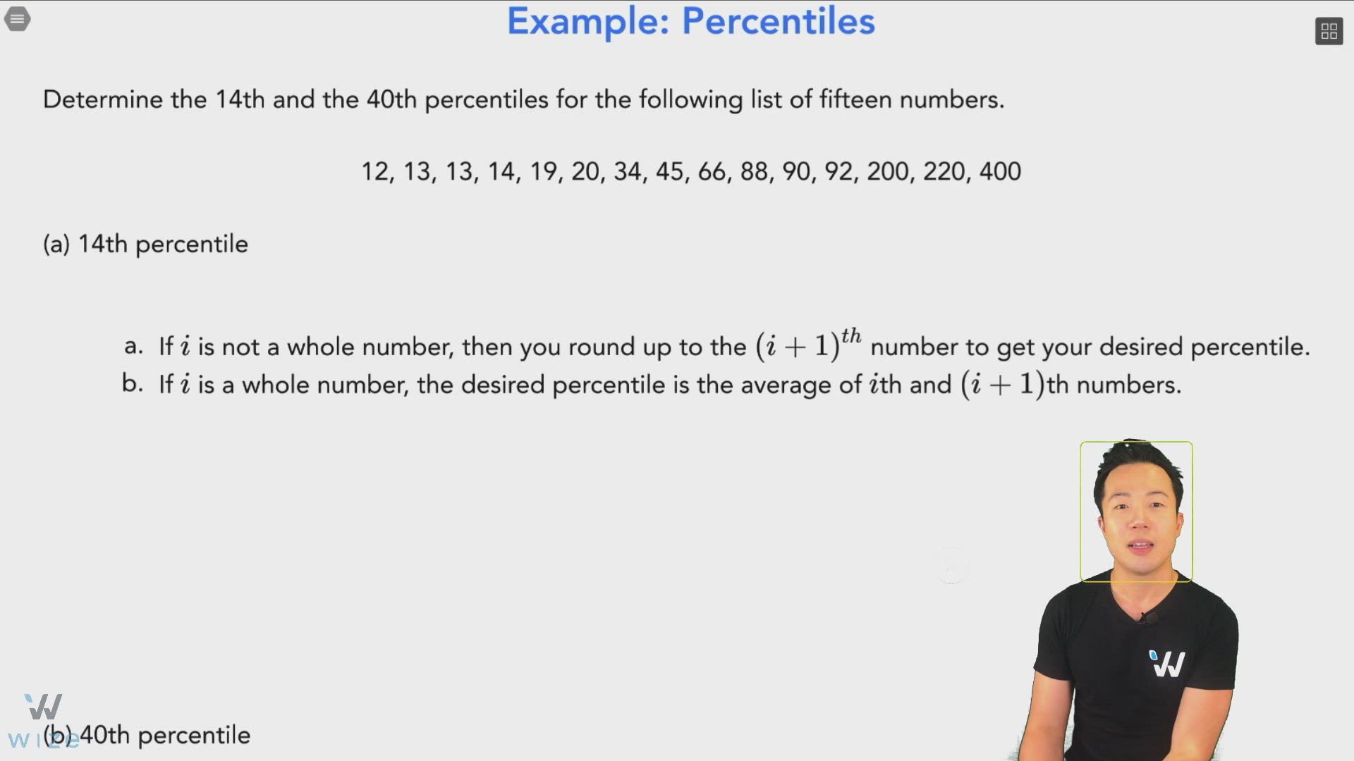 Percentiles - Wize University Statistics Textbook | Wizeprep