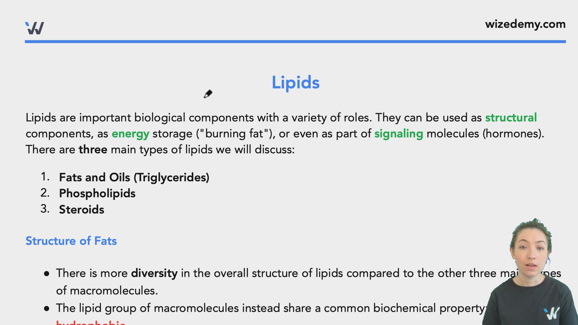 Lipids - Wize High School Grade 11 Biology Textbook | Wizeprep