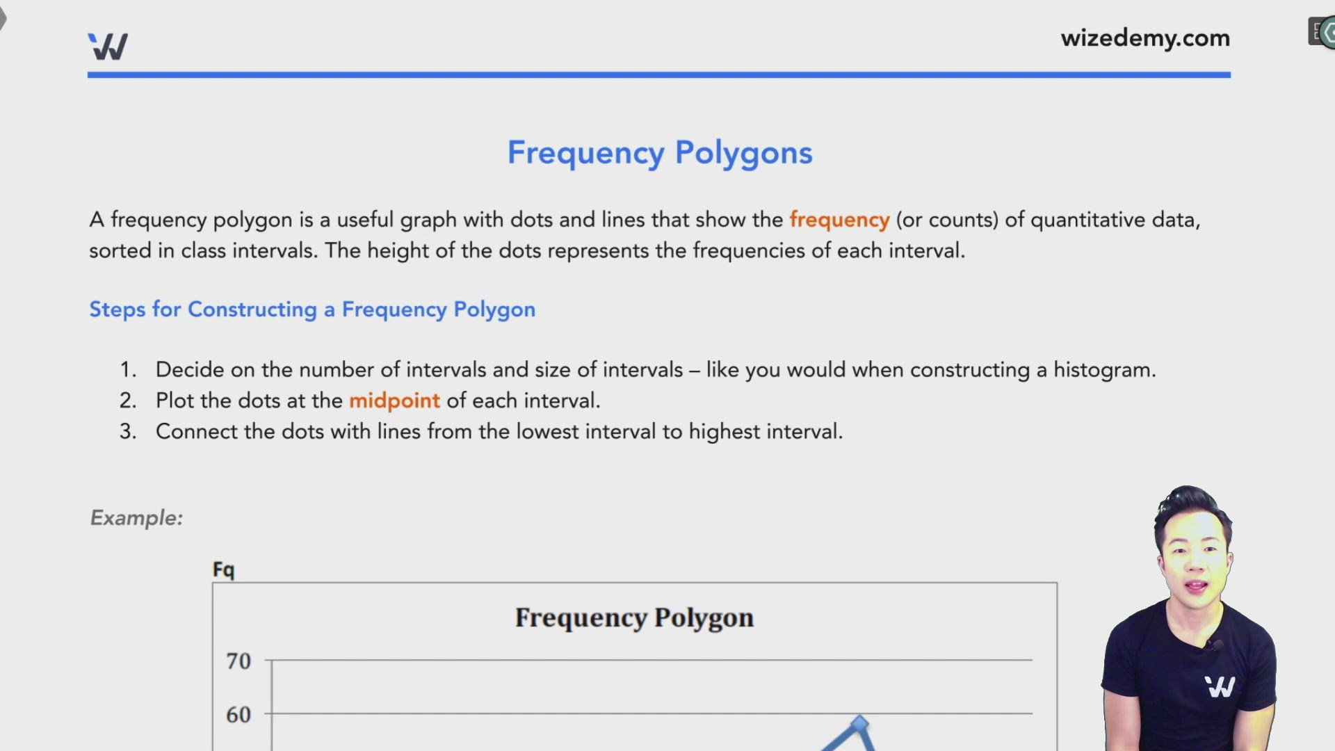 Frequency Polygons - Wize University Statistics Textbook | Wizeprep