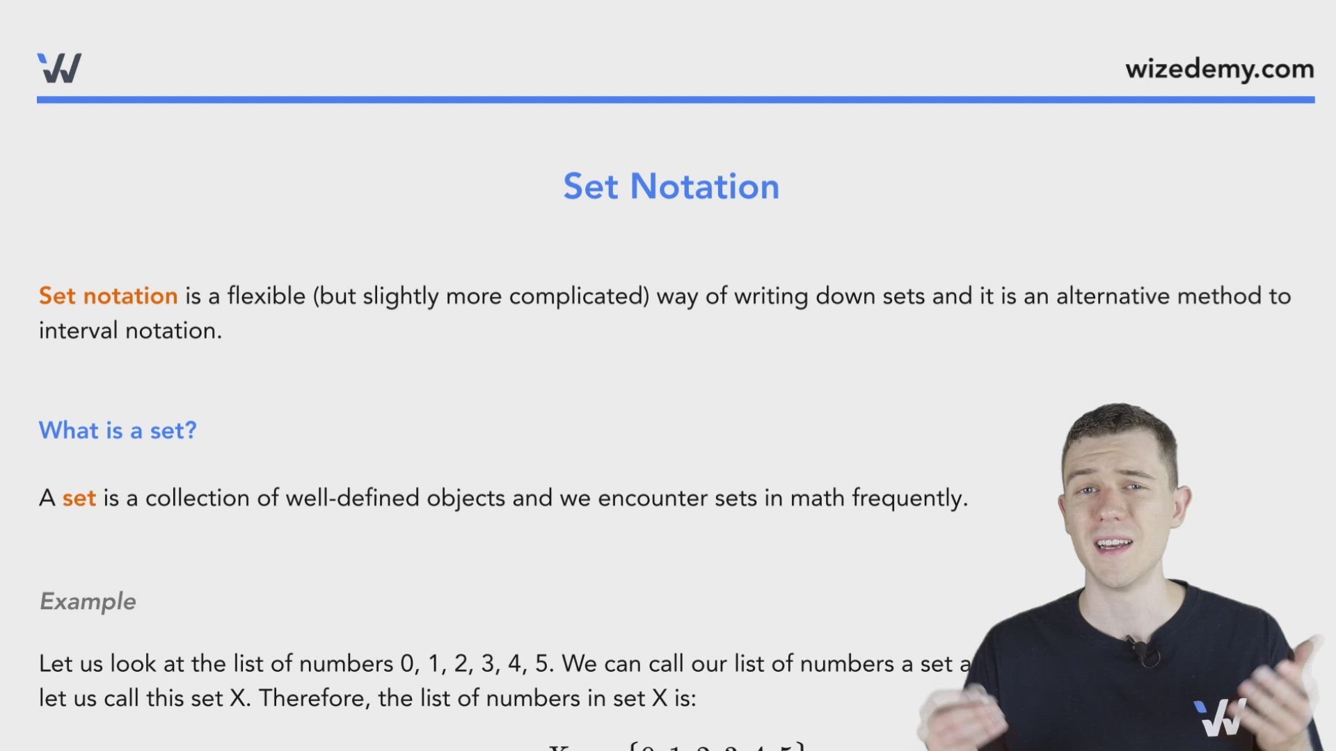 Interval Notation Vs. Set Notation - Wize University Calculus 1 