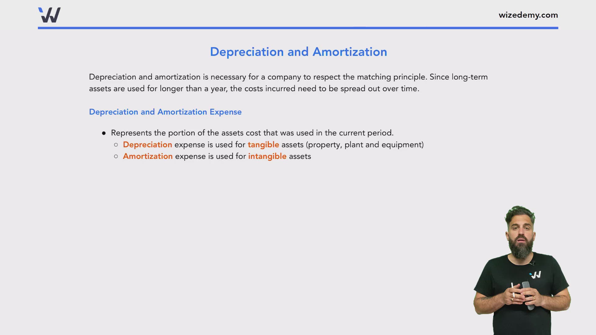 Depreciation and Amortization - Wize University Introduction to ...
