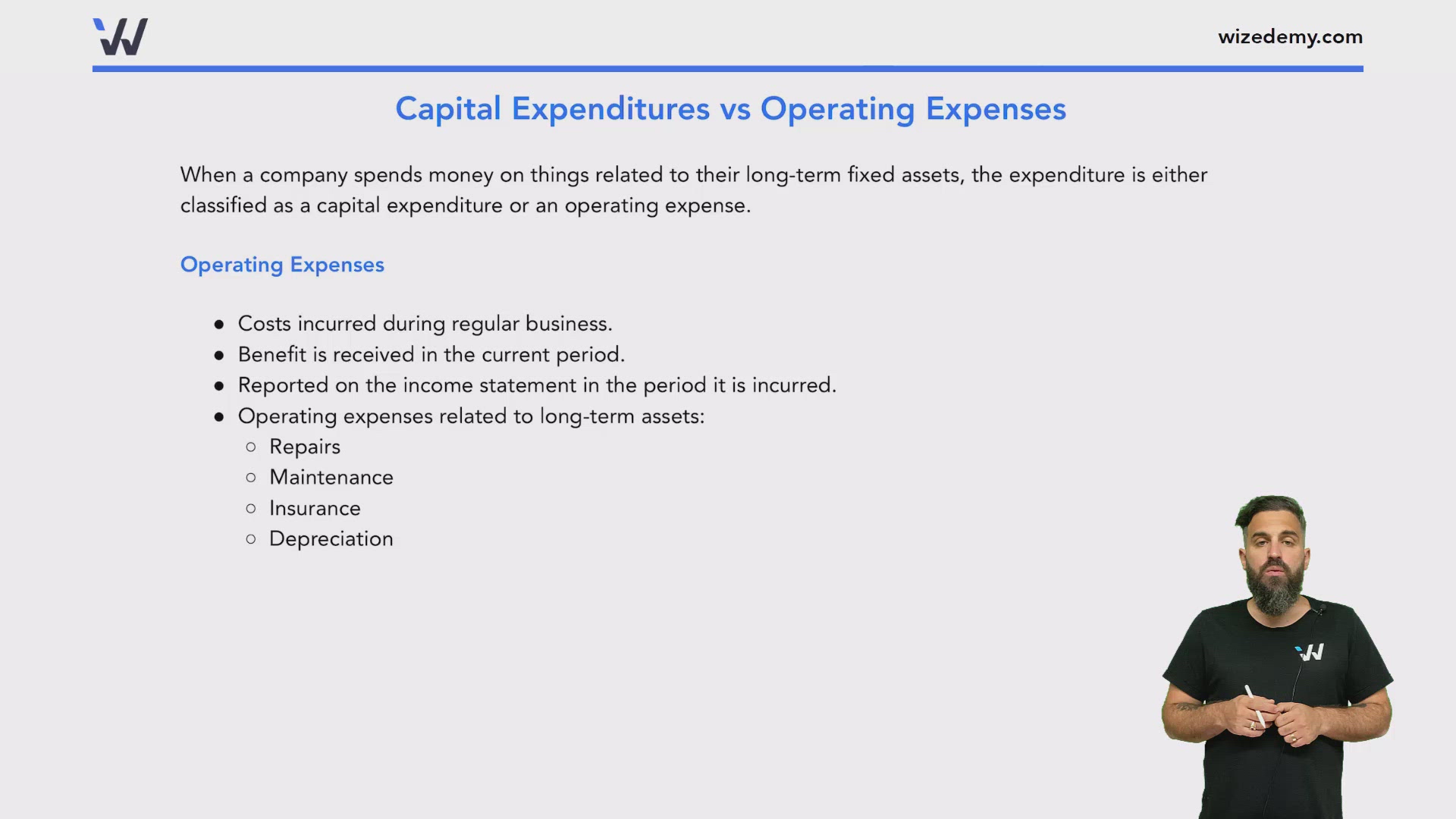 Capital Expenditures vs Operating Expenses - Wize University ...