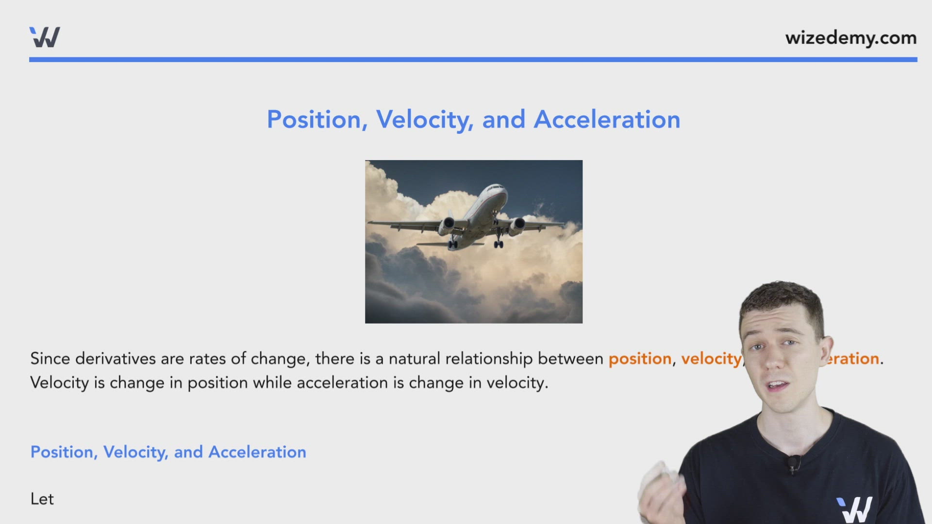 Position, Velocity, and Acceleration - Wize University Calculus 1 Textbook | Wizeprep