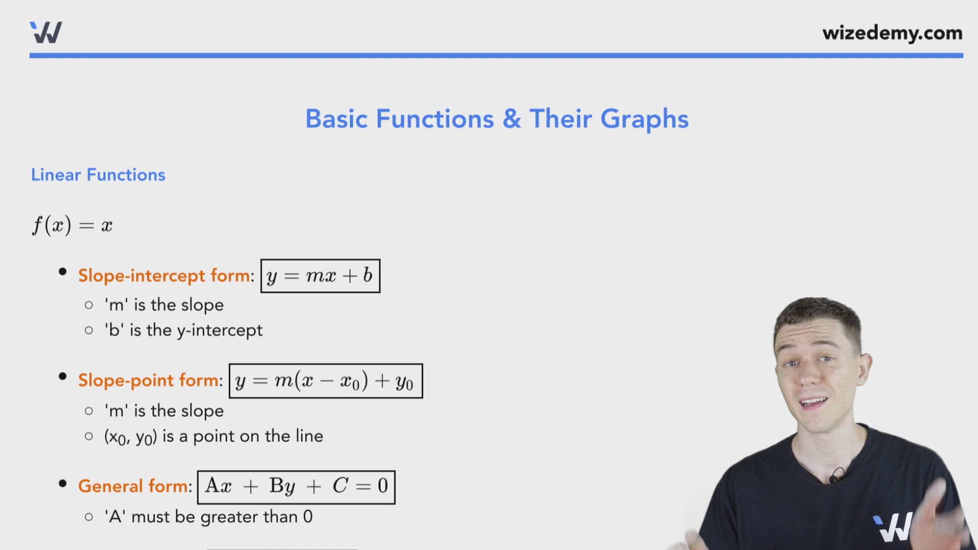 Basic Functions Review - Wize High School Grade 12 Pre-Calculus Textbook | Wizeprep