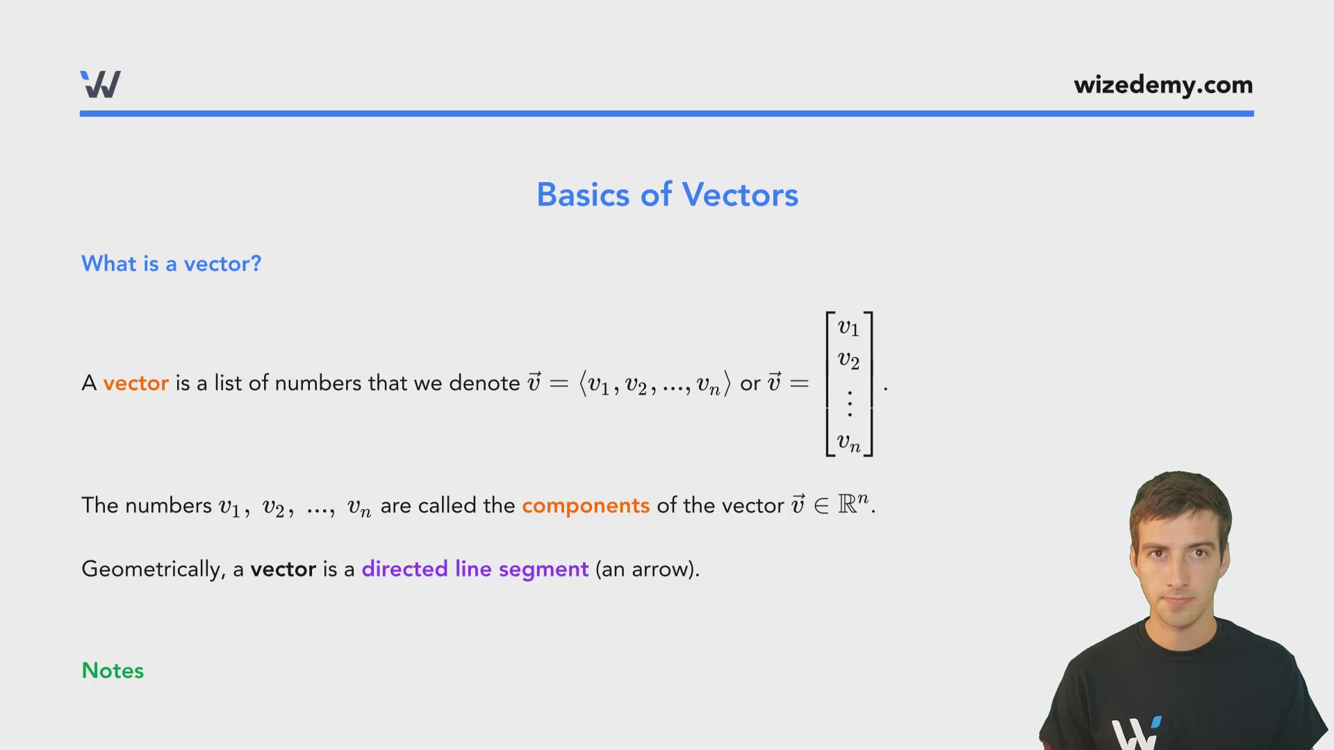 Basics of Vectors - Wize University Linear Algebra Textbook | Wizeprep