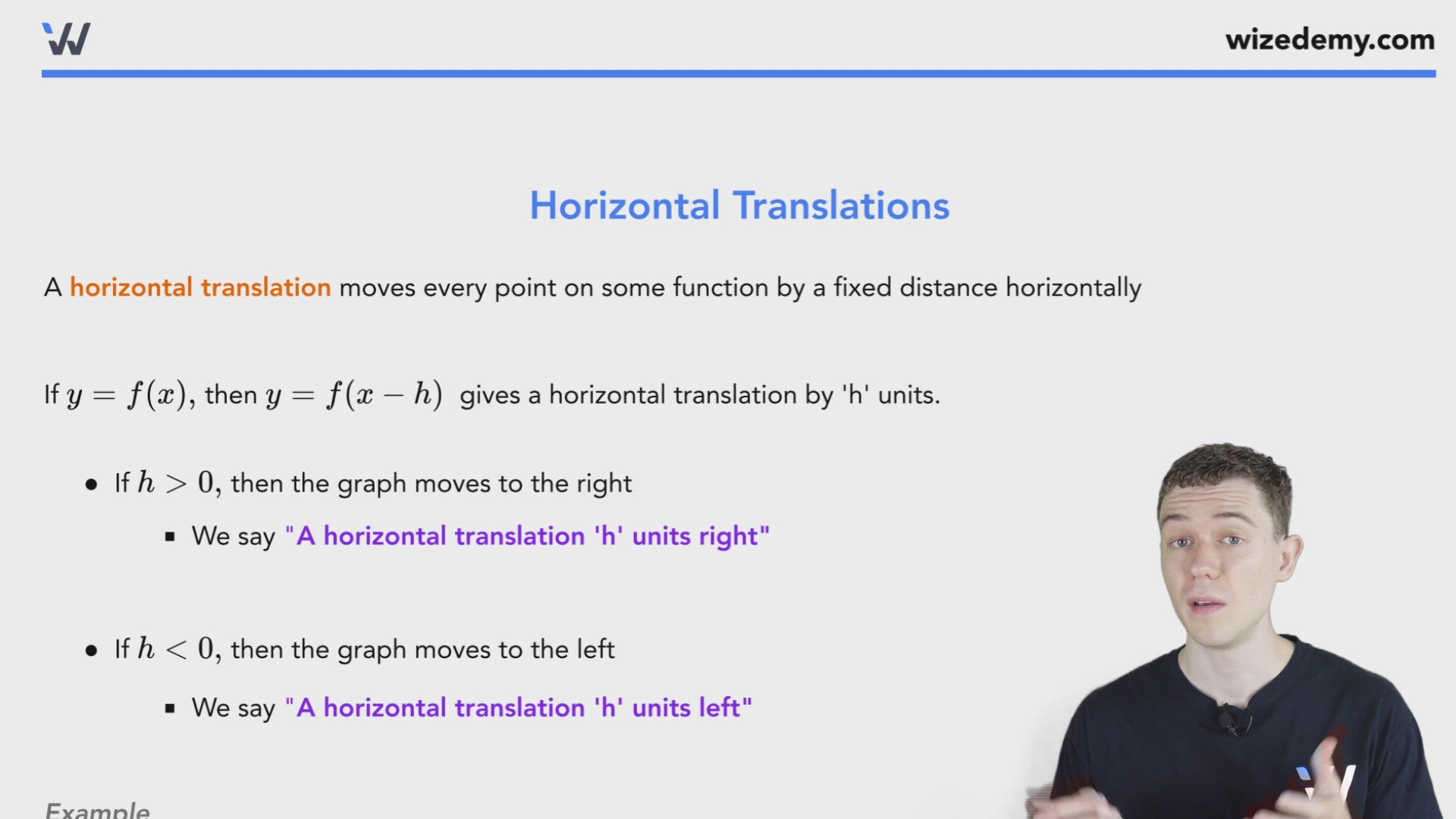 Vertical & Horizontal Translations - Wize High School Grade 12 Pre ...