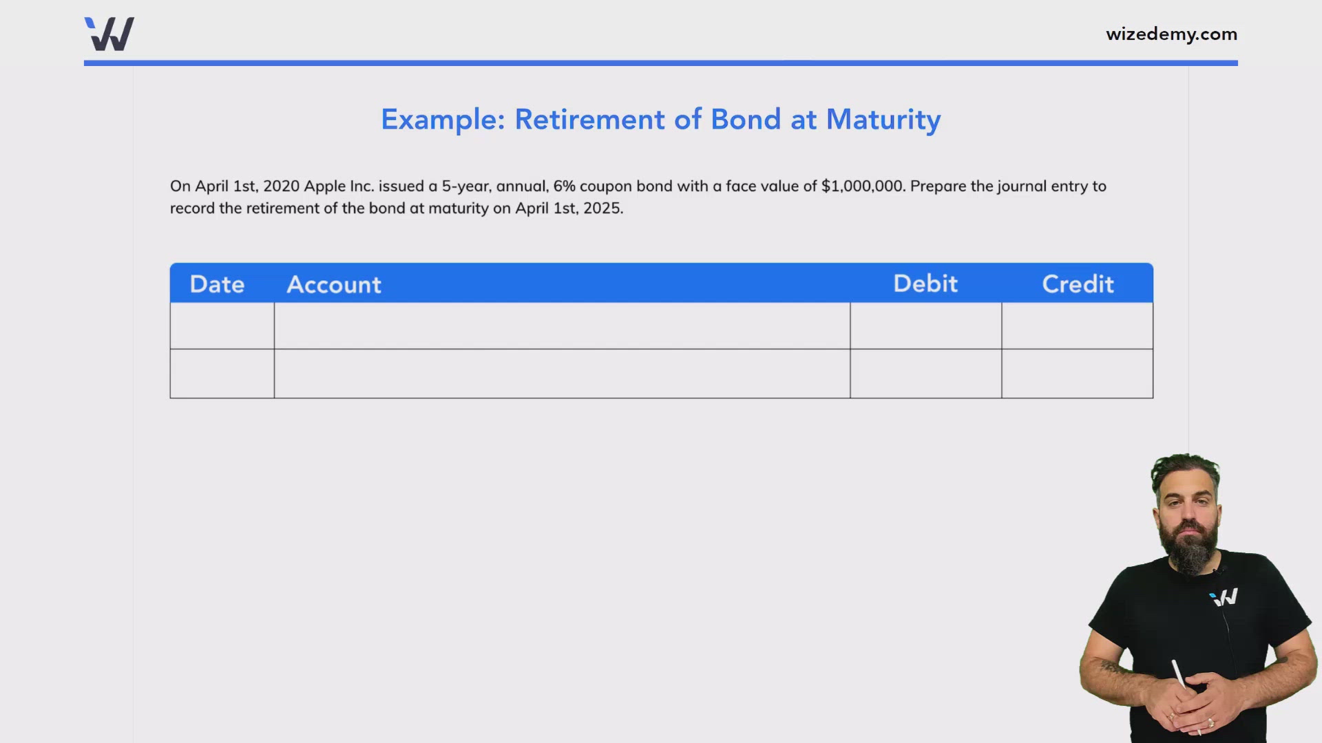 Retirement of Bonds at Maturity - Wize University Introduction to ...