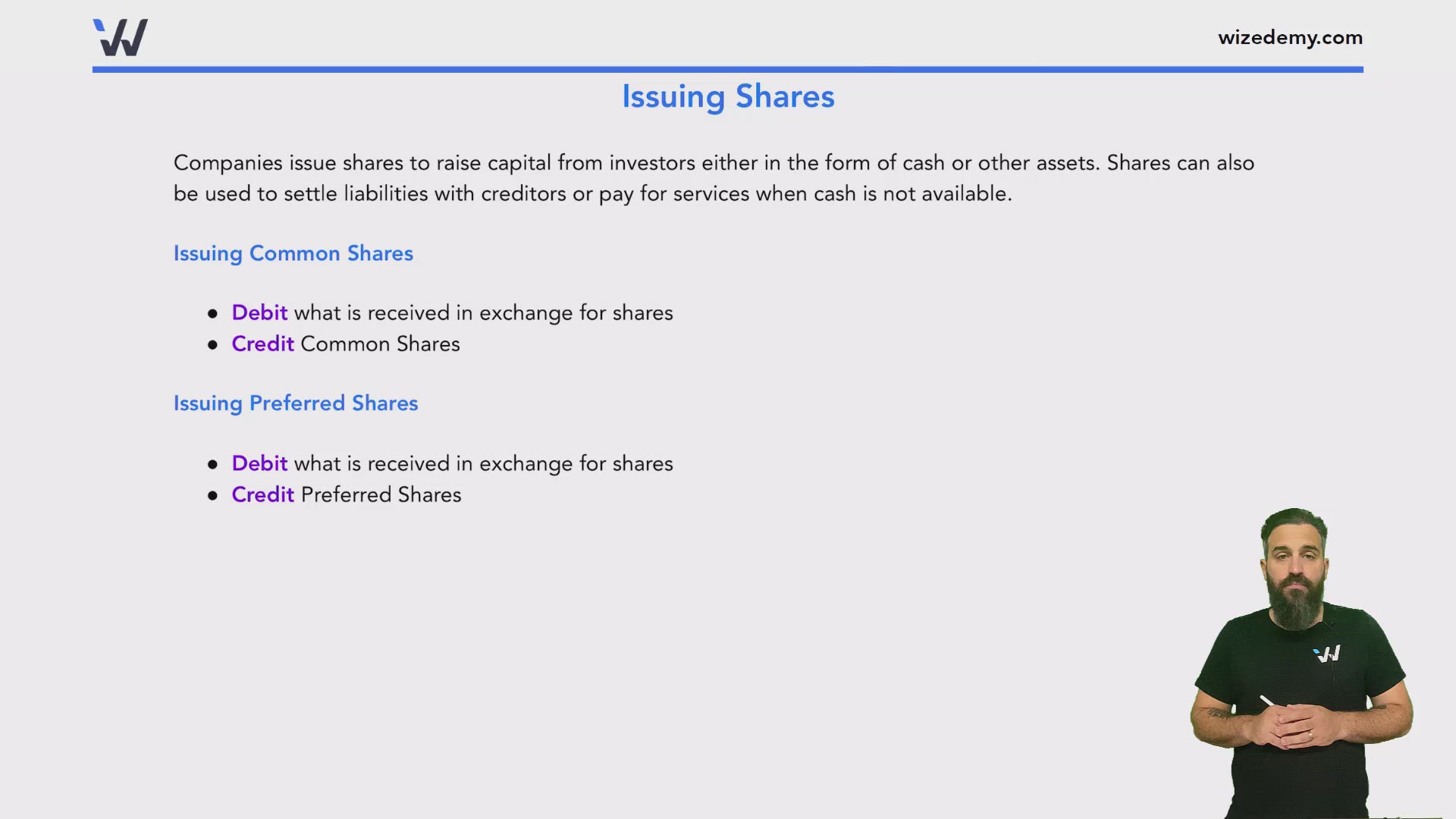Issuing No-Par Value Shares - Wize University Introduction to Financial ...