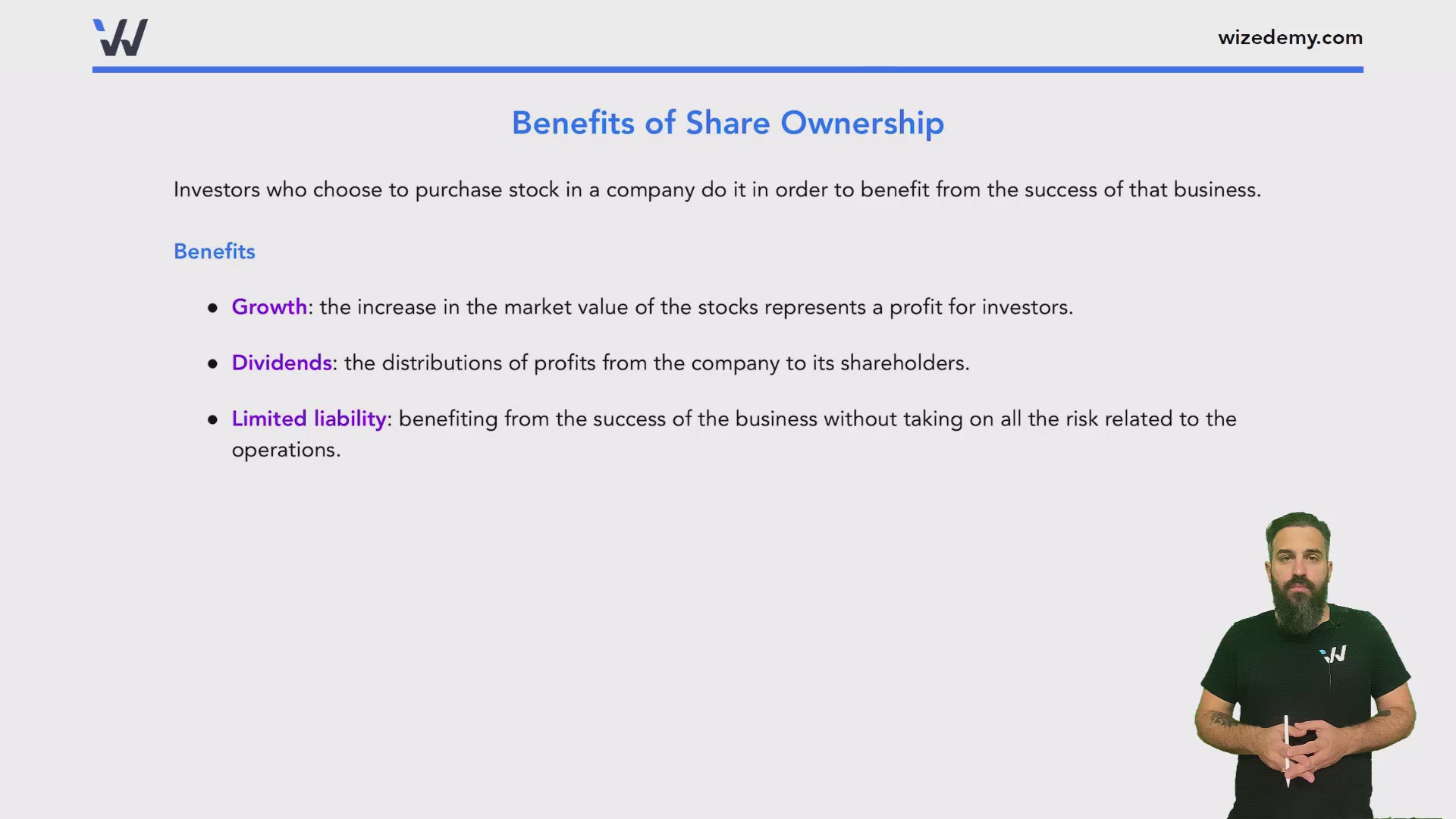 The Benefits of Share Ownership - Wize University Introduction to ...