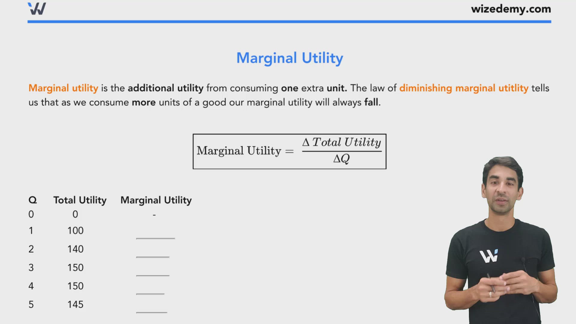 Total and Marginal Utility - Wize University Microeconomics Textbook ...