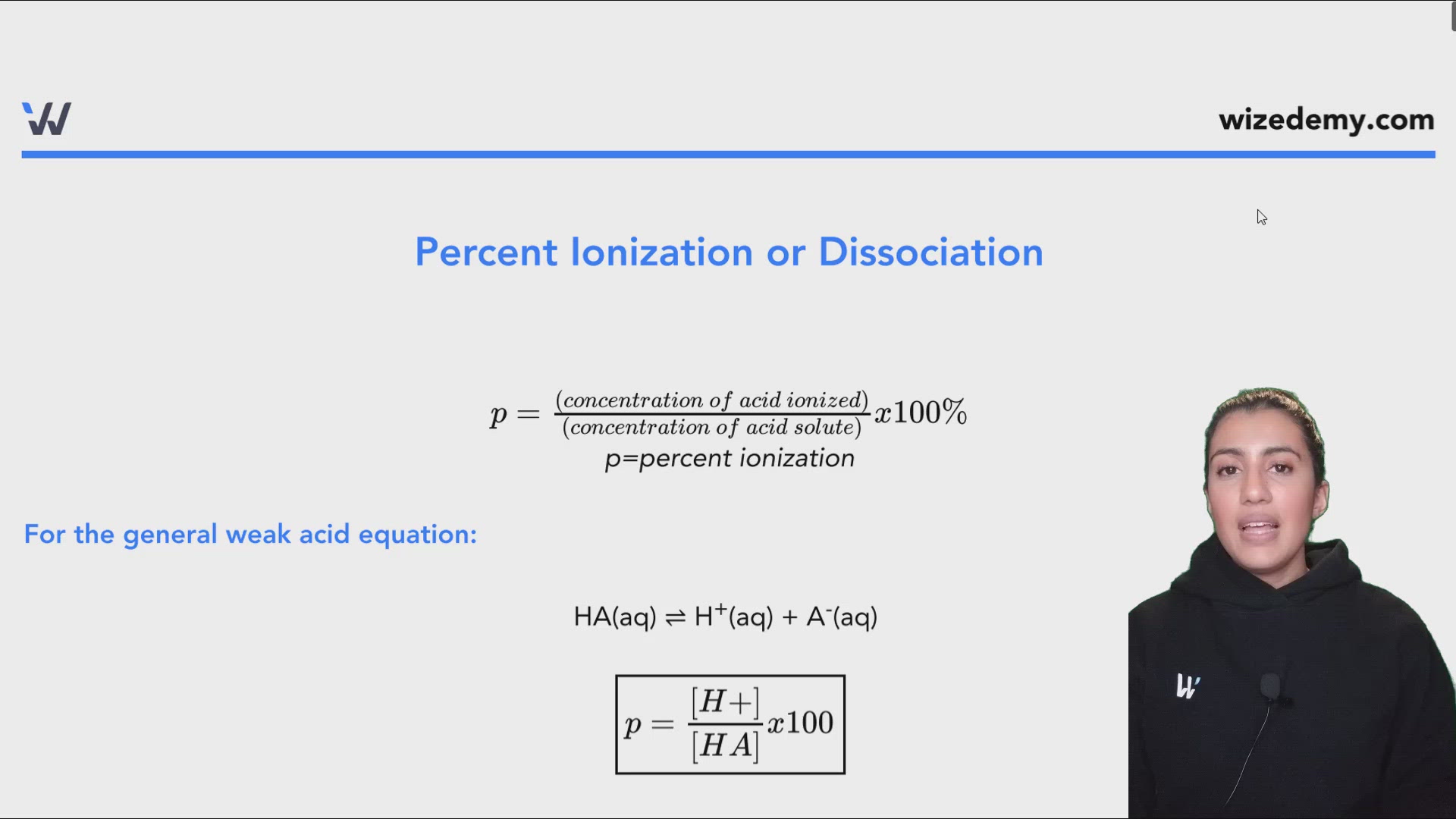 Percent Dissociation - Wize University Chemistry Textbook | Wizeprep