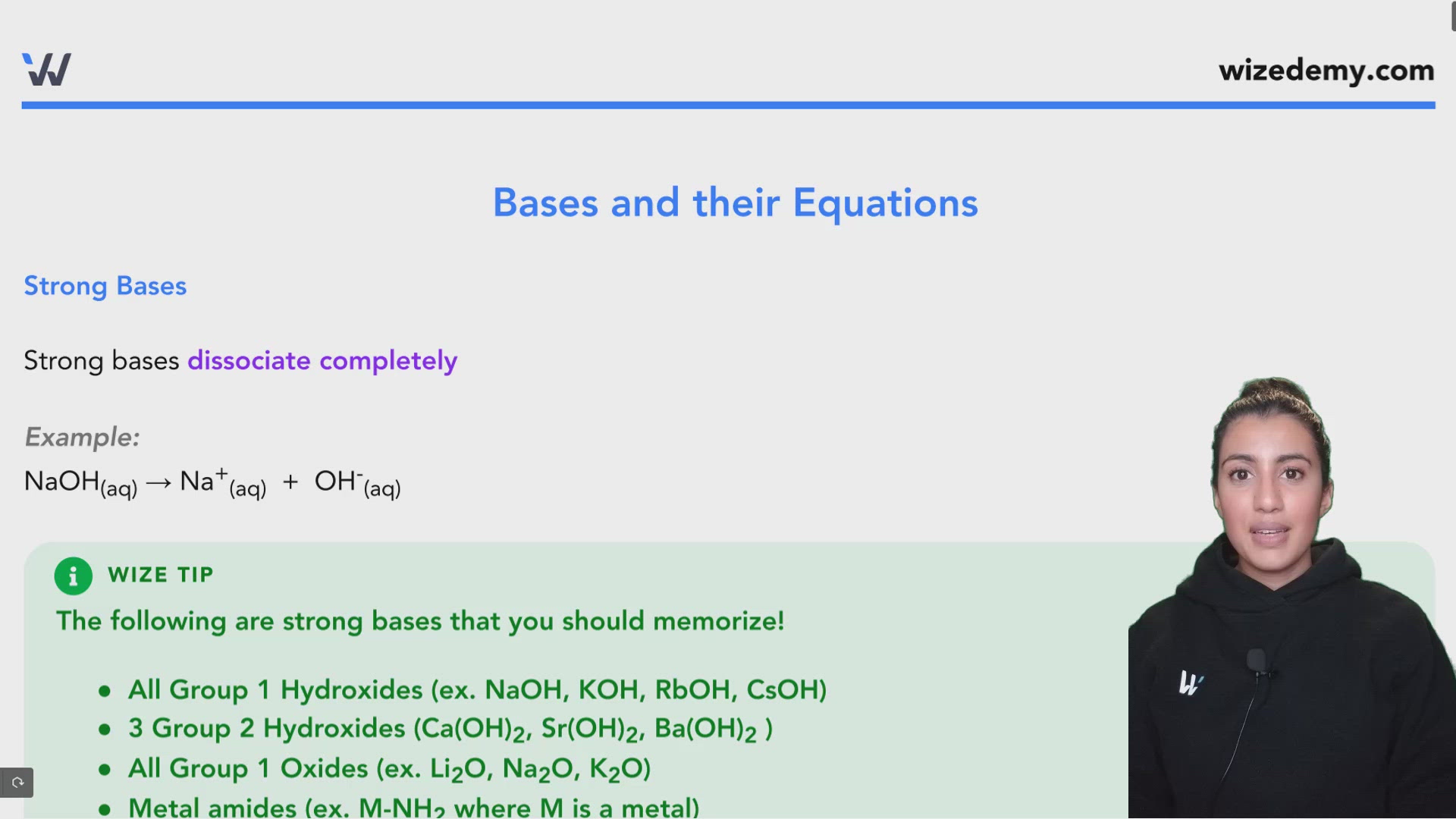 Base Equations (Kb, pKb) - Wize University Chemistry Textbook | Wizeprep