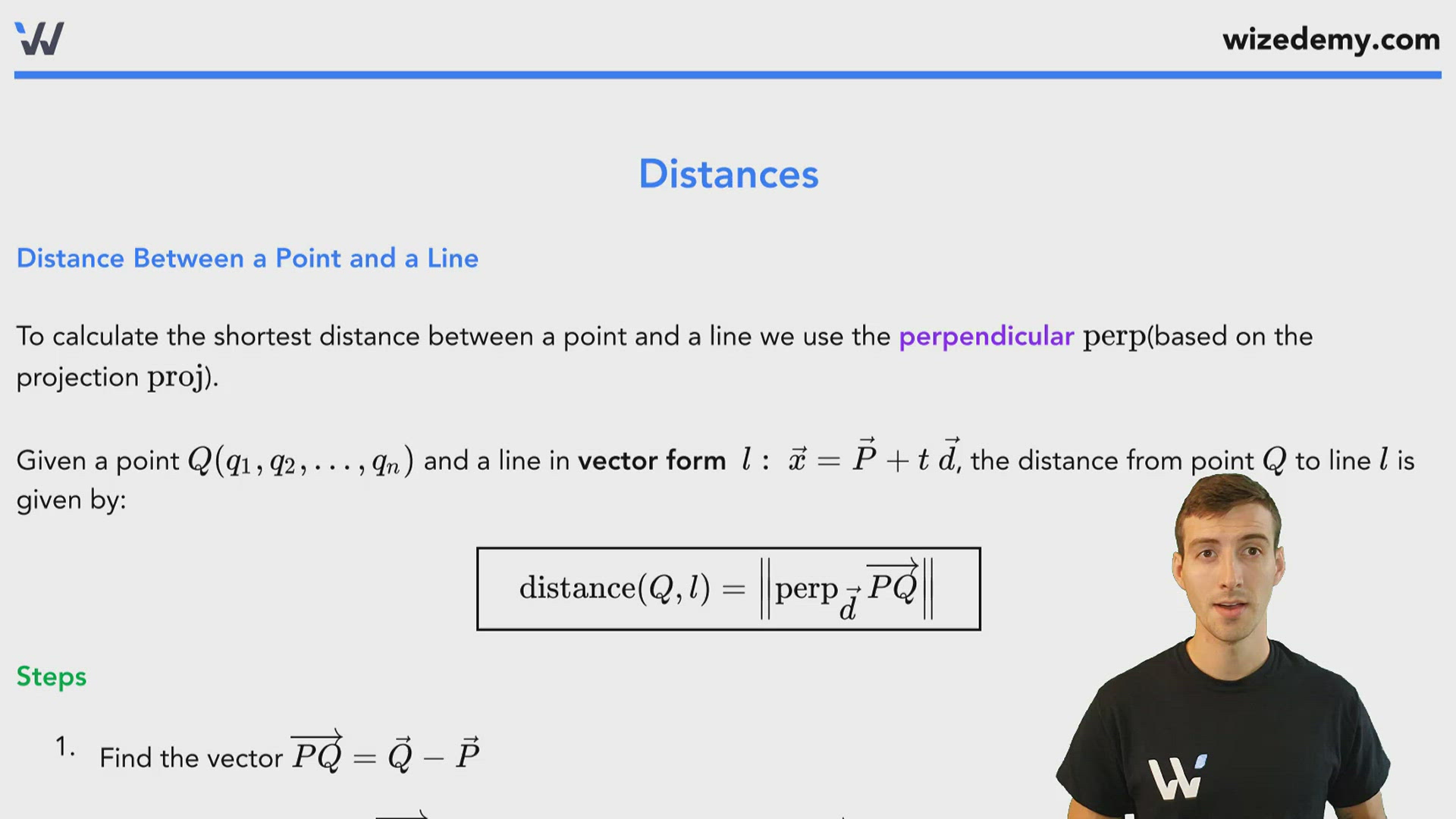 Distances - Wize University Linear Algebra Textbook | Wizeprep