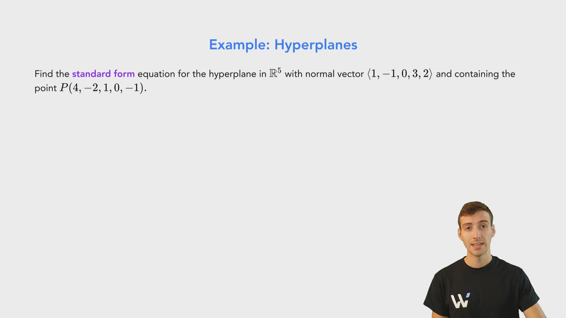 Hyperplanes - Wize University Linear Algebra Textbook | Wizeprep