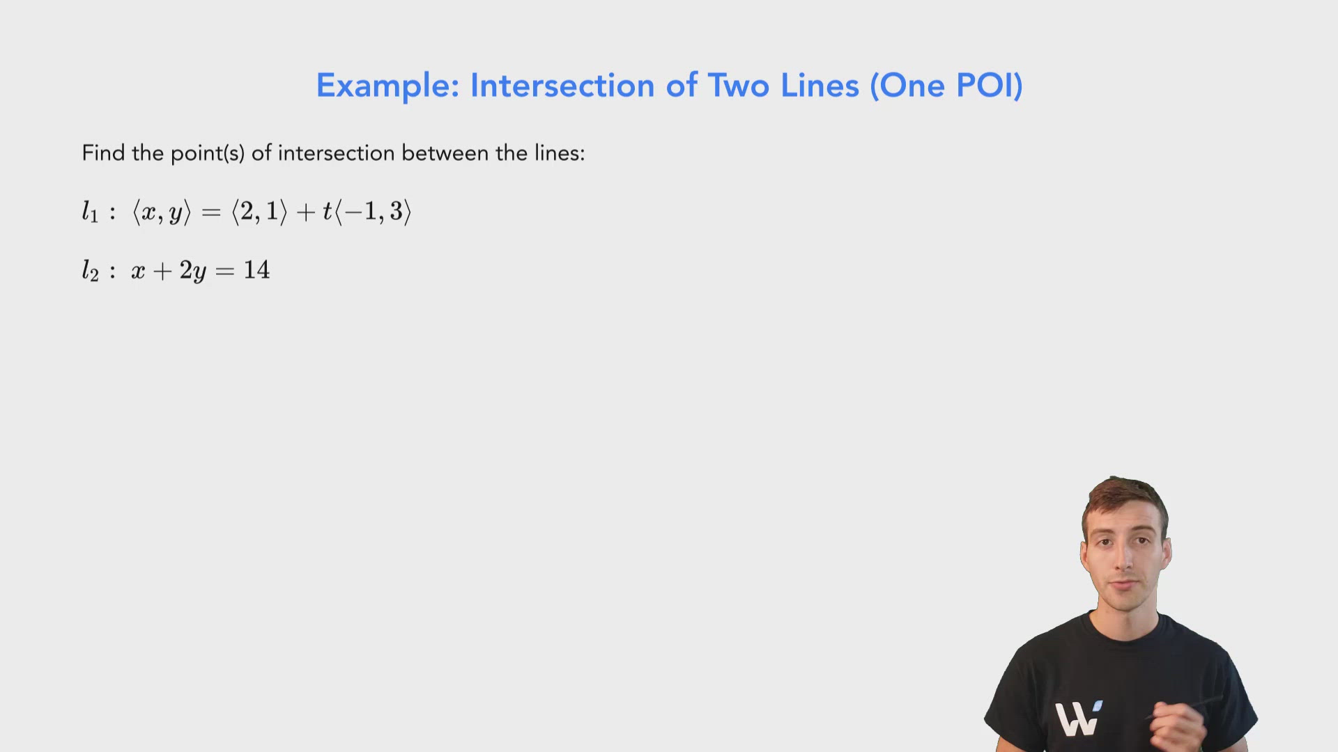 Intersection of Two Lines - Wize University Linear Algebra Textbook ...