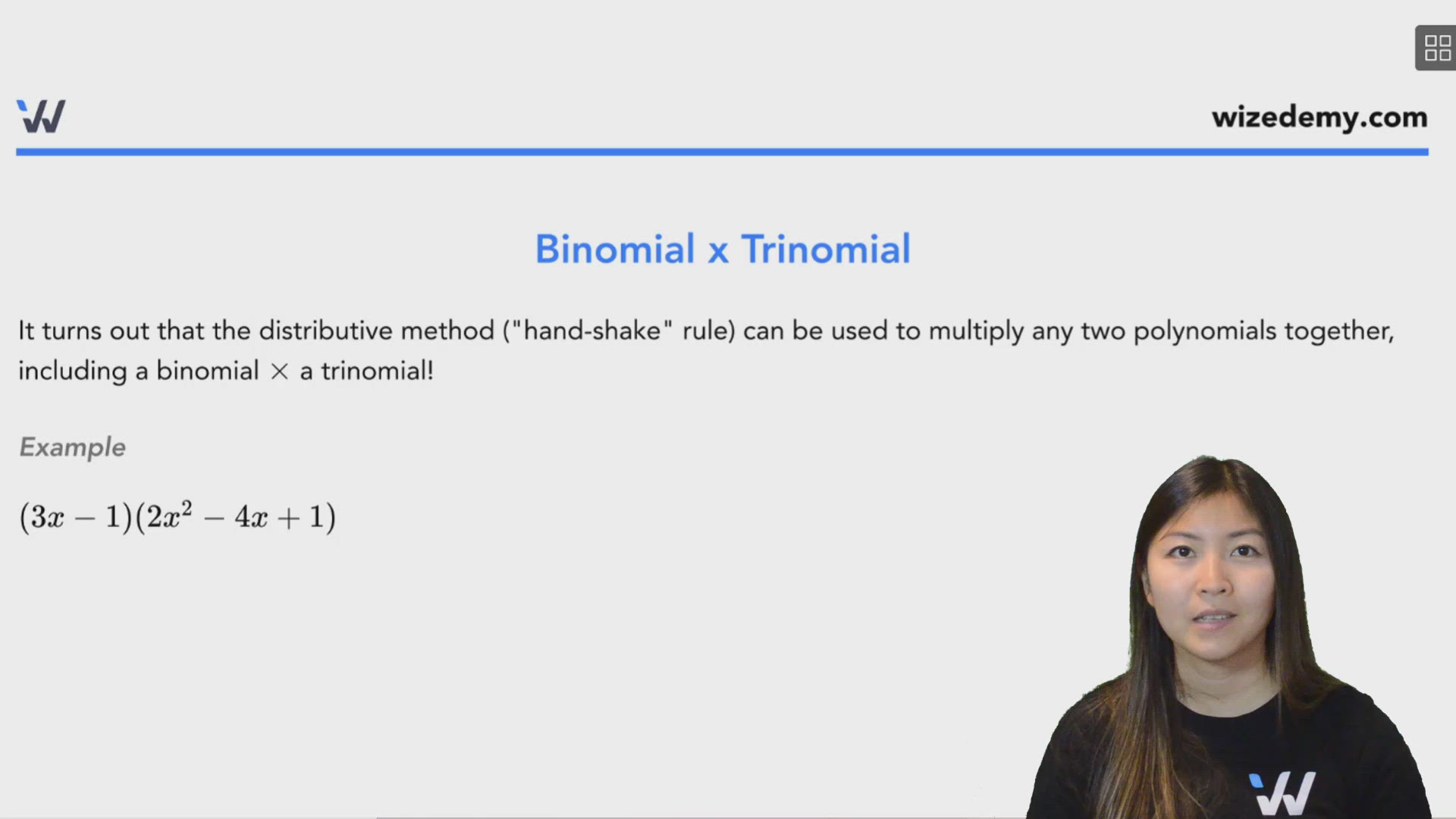 Binomial $\times$ Trinomial - Wize High School Grade 10 Math Textbook ...